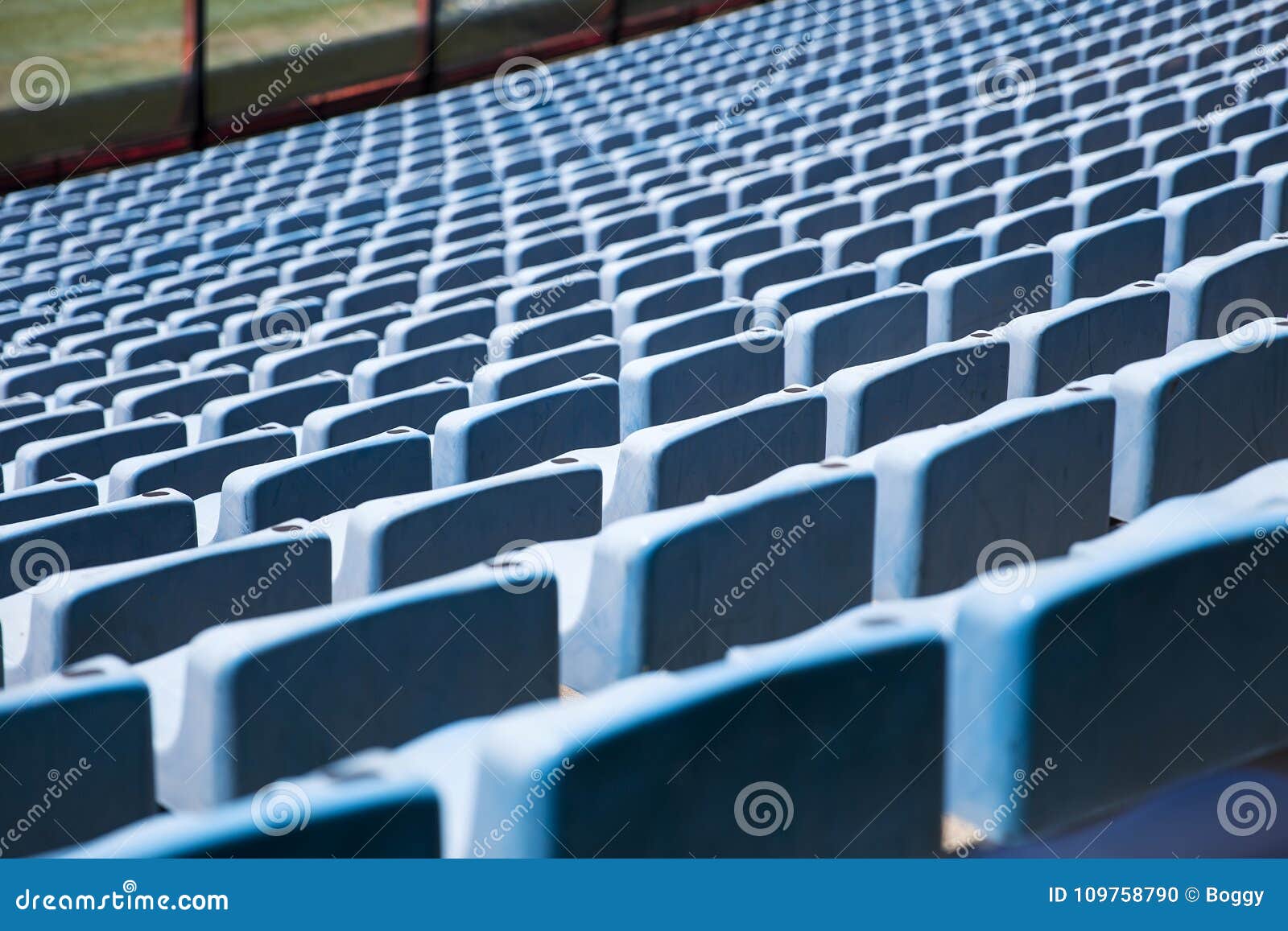 Stadium seats stock photo. Image of seat, blue, arrangement - 109758790
