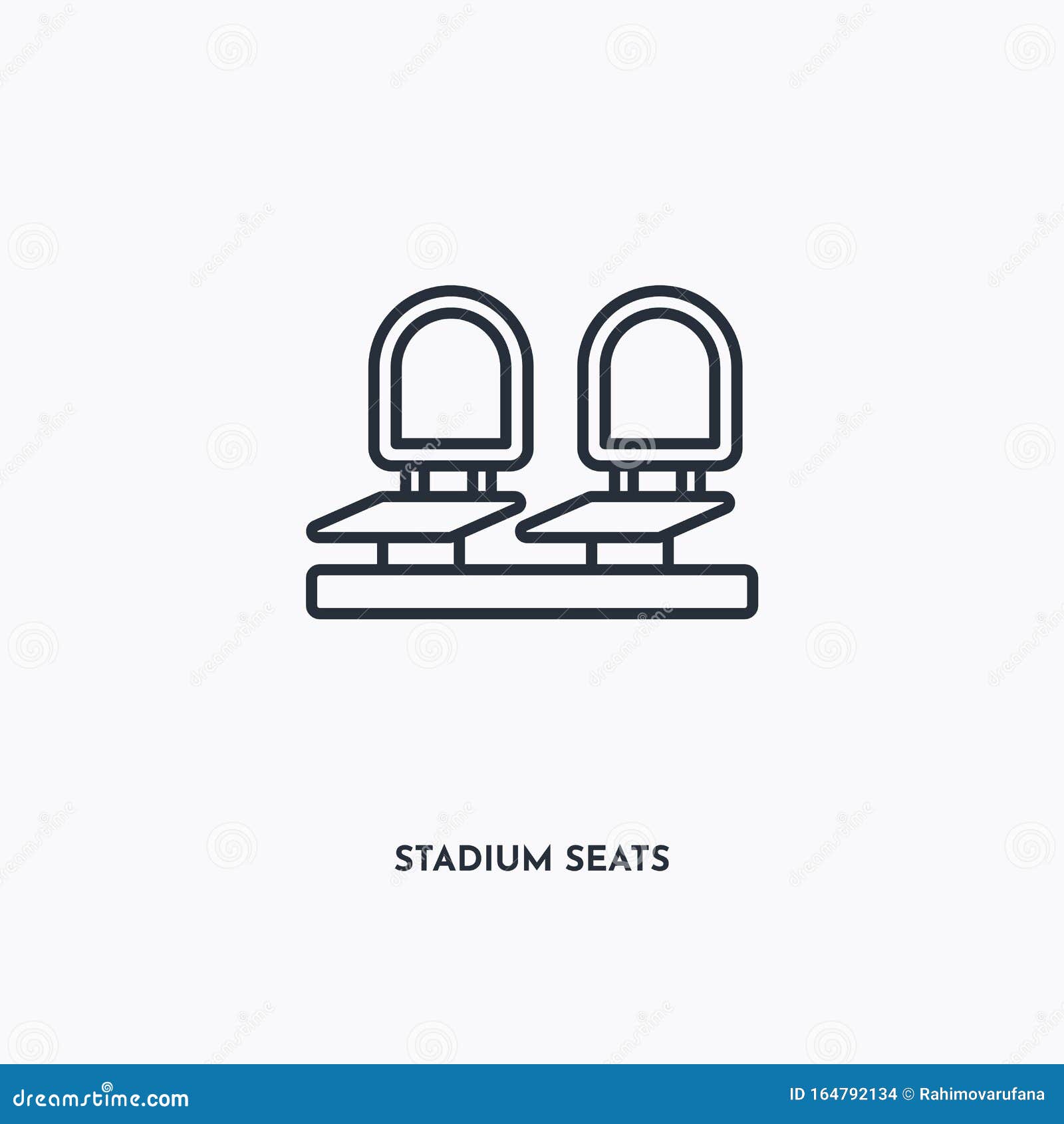 Stadium Seats Outline Icon. Simple Linear Element Illustration ... Stadium Seats Outline Icon. Simple Linear Element Illustration ...