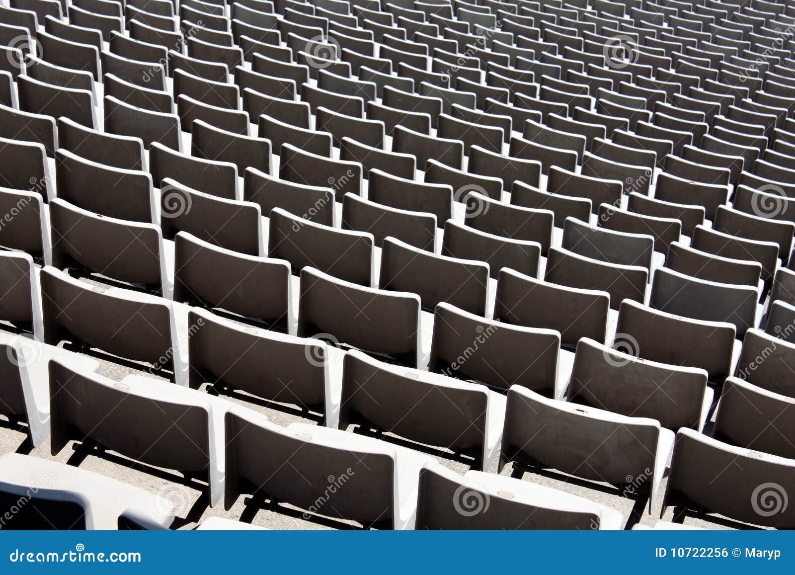 Stadium seats in a row stock photo. Image of plastic - 10722256