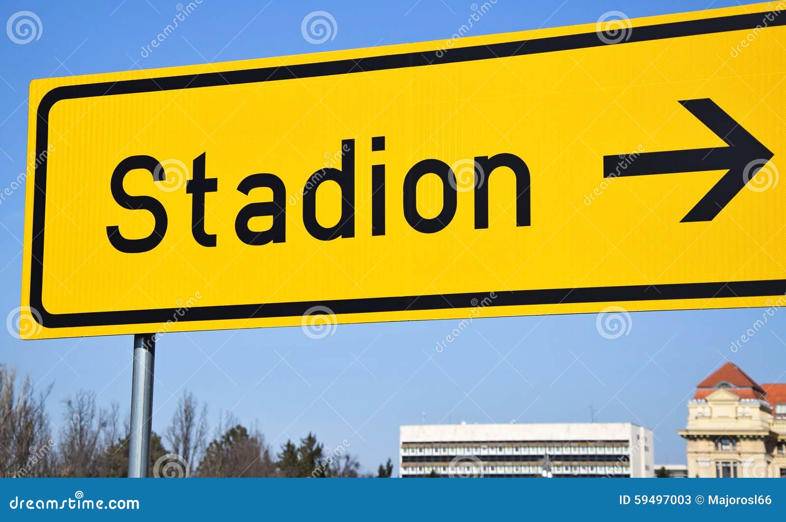 Stadium sign stock image. Image of white, bleachers, fussball - 59497003