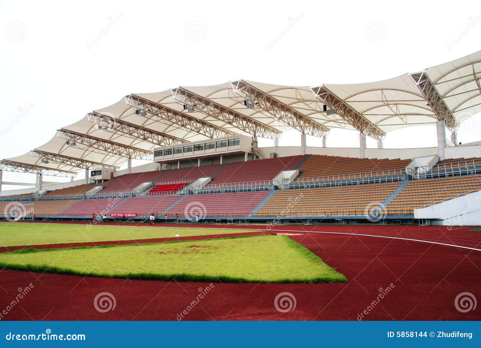 Stadium and soccer field stock photo. Image of hall, field - 5858144