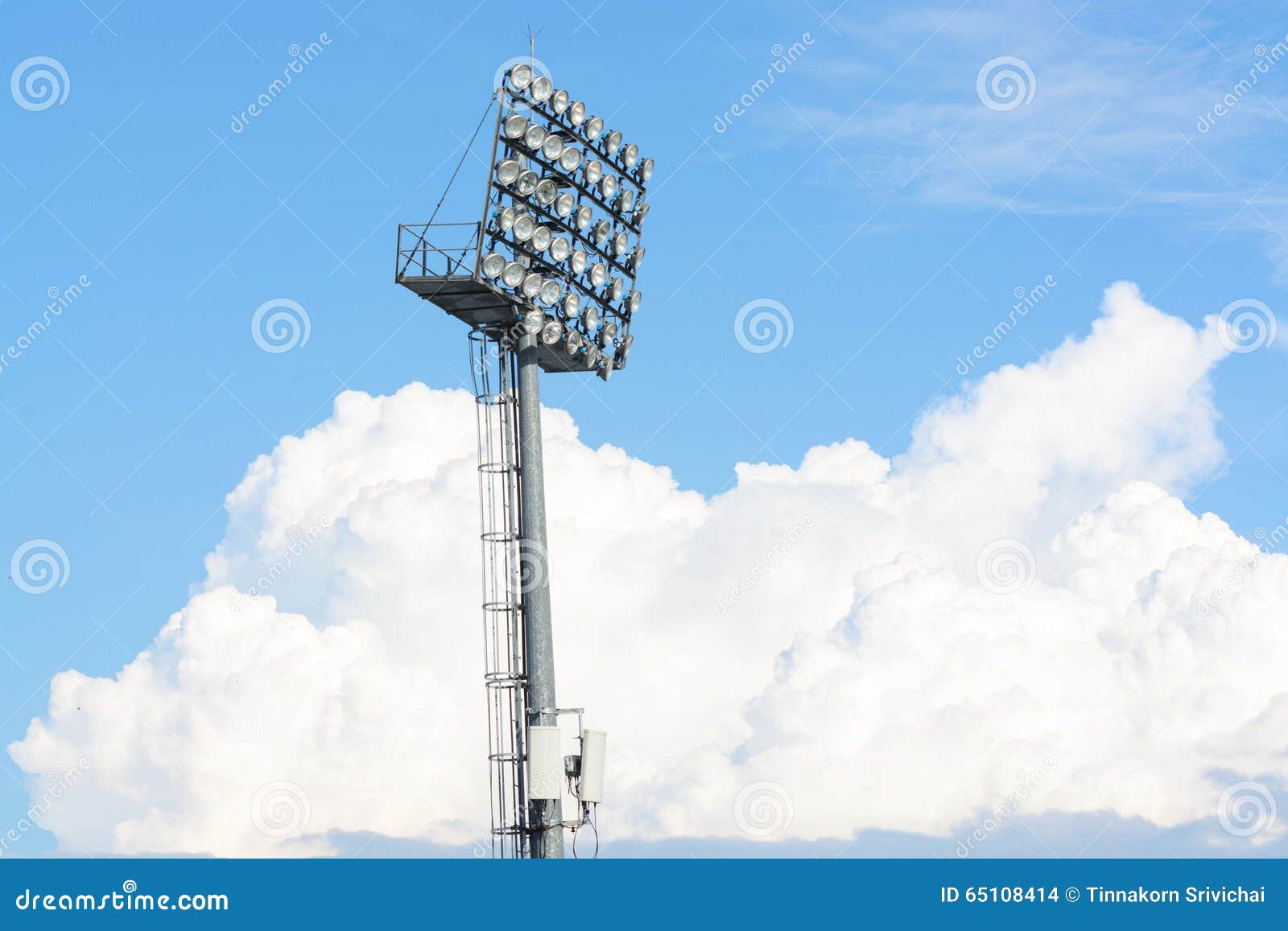 The Stadium Spot-light Tower Royalty-Free Stock Photo | CartoonDealer ...