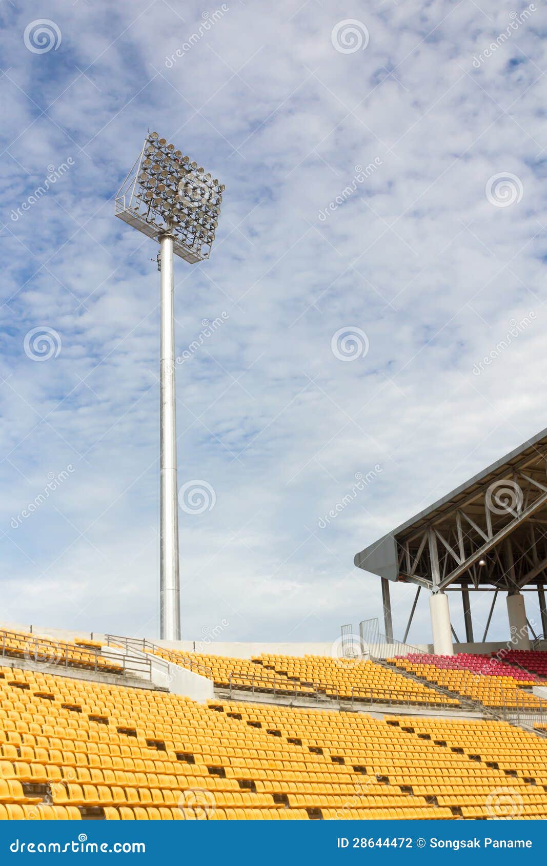 The Stadium Spot-light Tower Stock Photo - Image of concert, game: 28644472