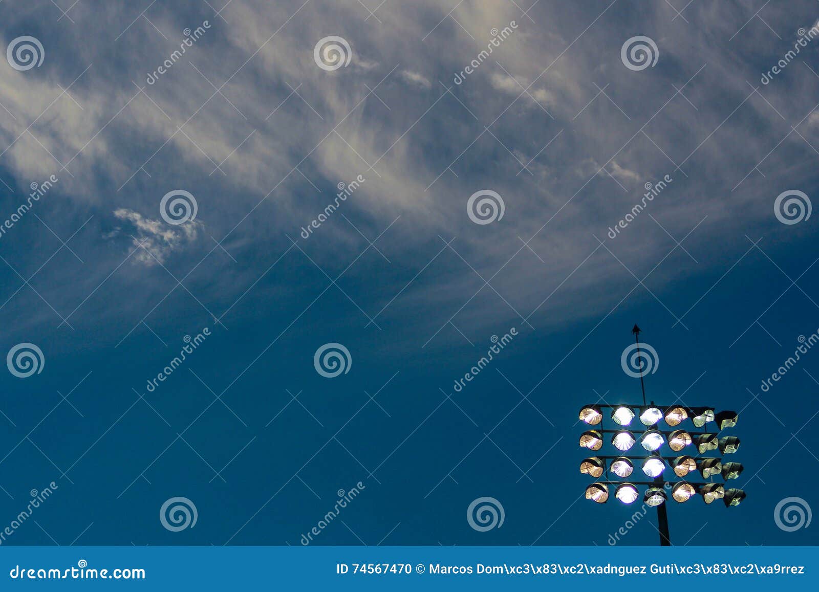 The Stadium Spot-light Tower Royalty-Free Stock Photo | CartoonDealer ...