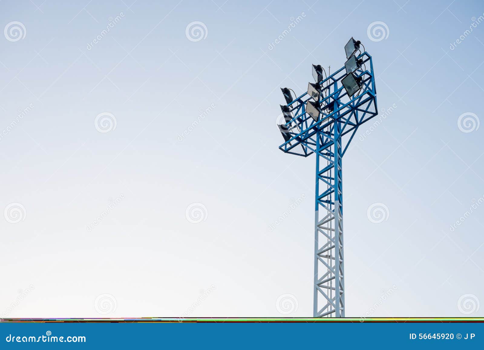 Stadium Spotlight in Clear Sky Editorial Image - Image of stadium ...