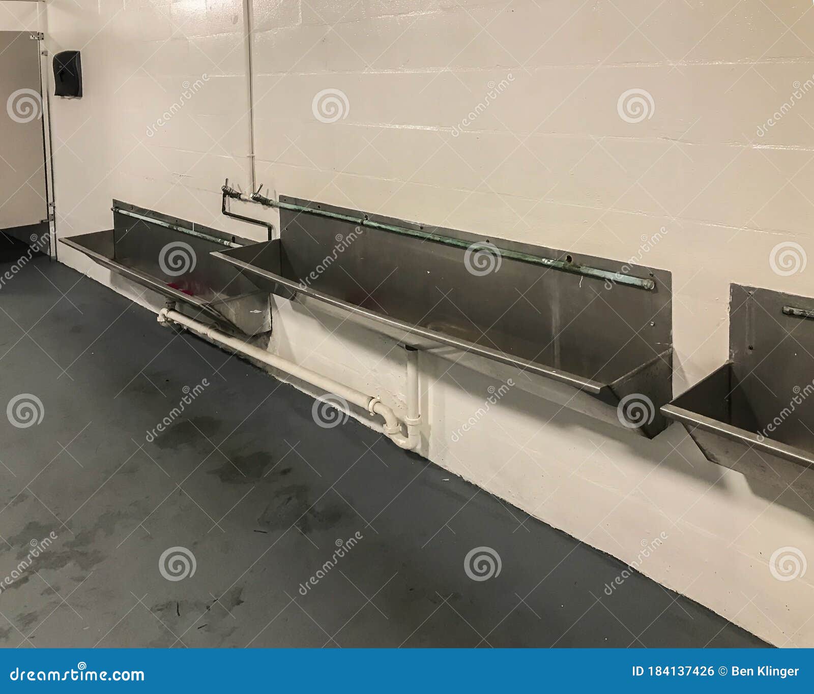 Stadium Stainless Steel Urinal Trough Stock Photo - Image of sanitation ...
