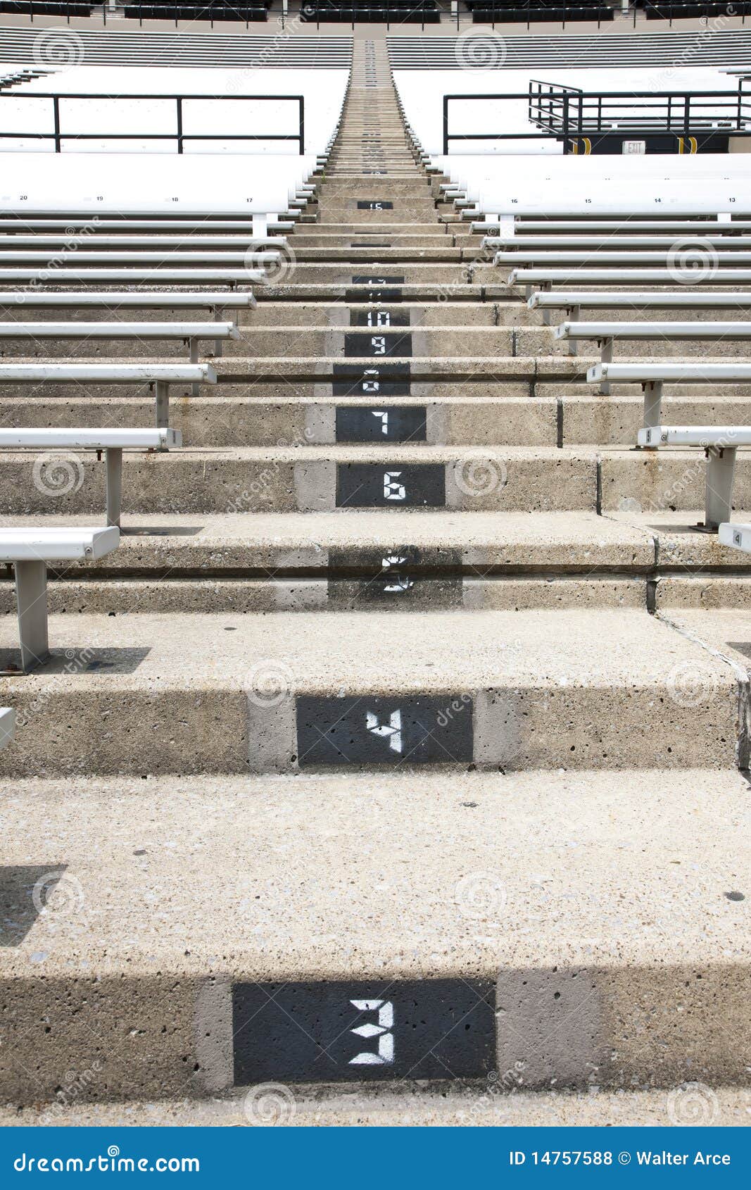 Stadium Stairs stock photo. Image of bench, audience - 14757588