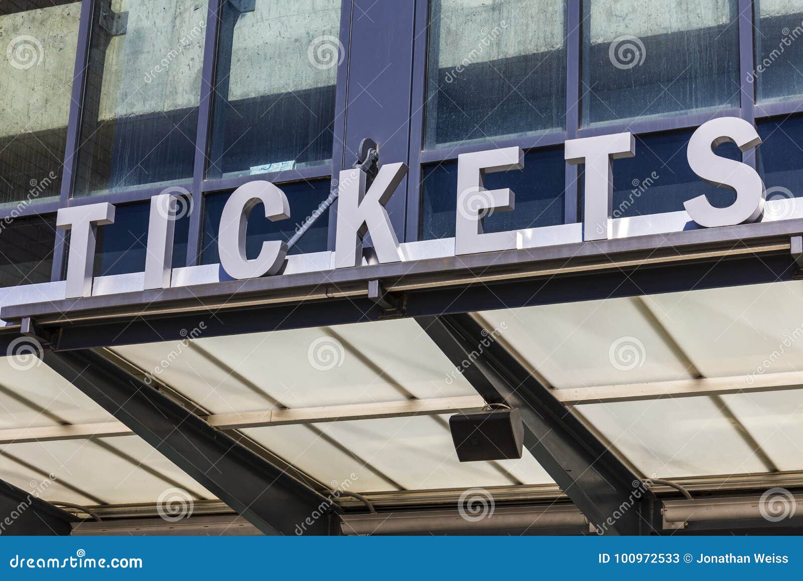 Stadium Ticket Booth Window Sign II Stock Image - Image of purchase ...