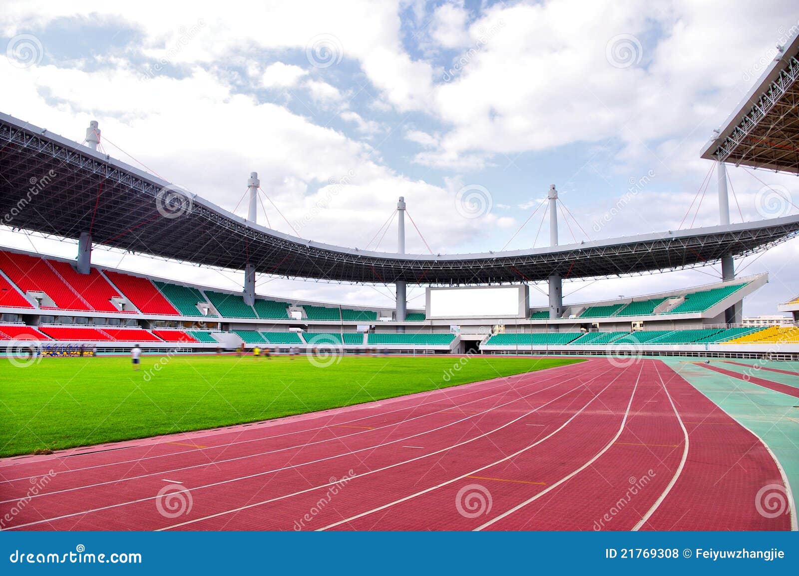 Stadium track stock photo. Image of summer, sport, perspective - 21769308