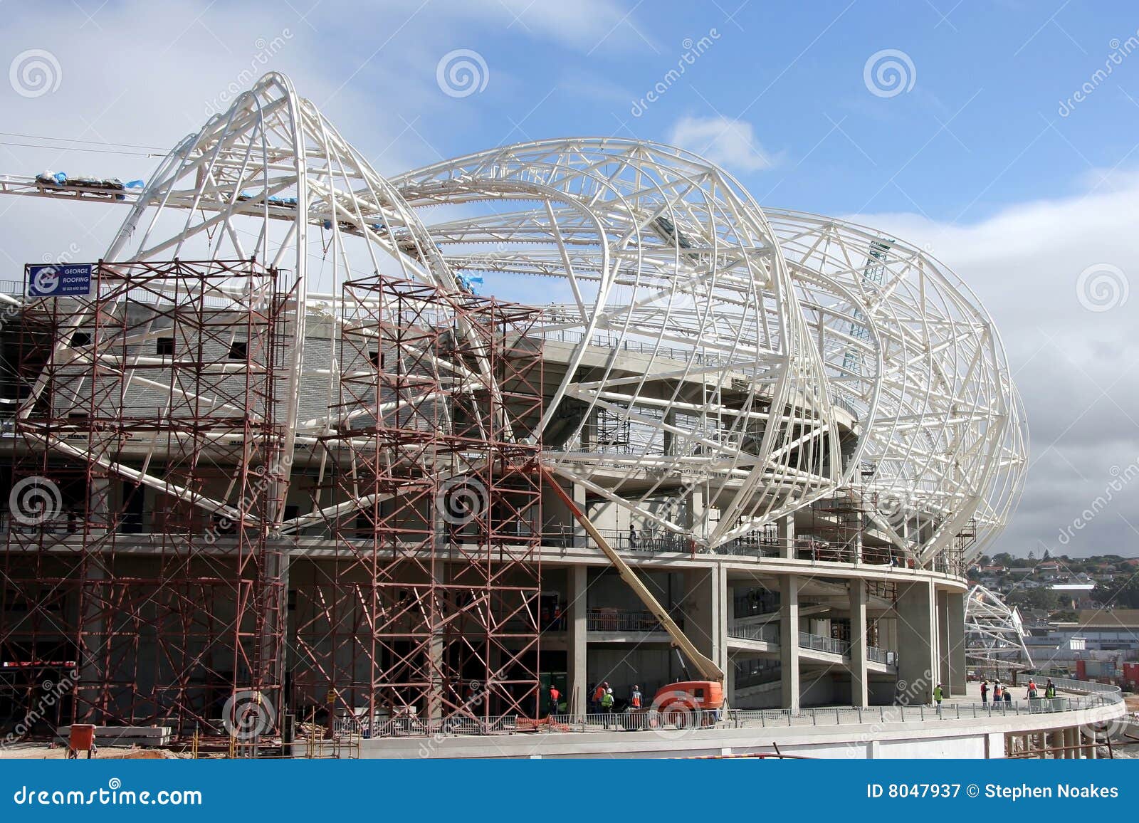 Stadium under construction editorial photography. Image of soccer - 8047937