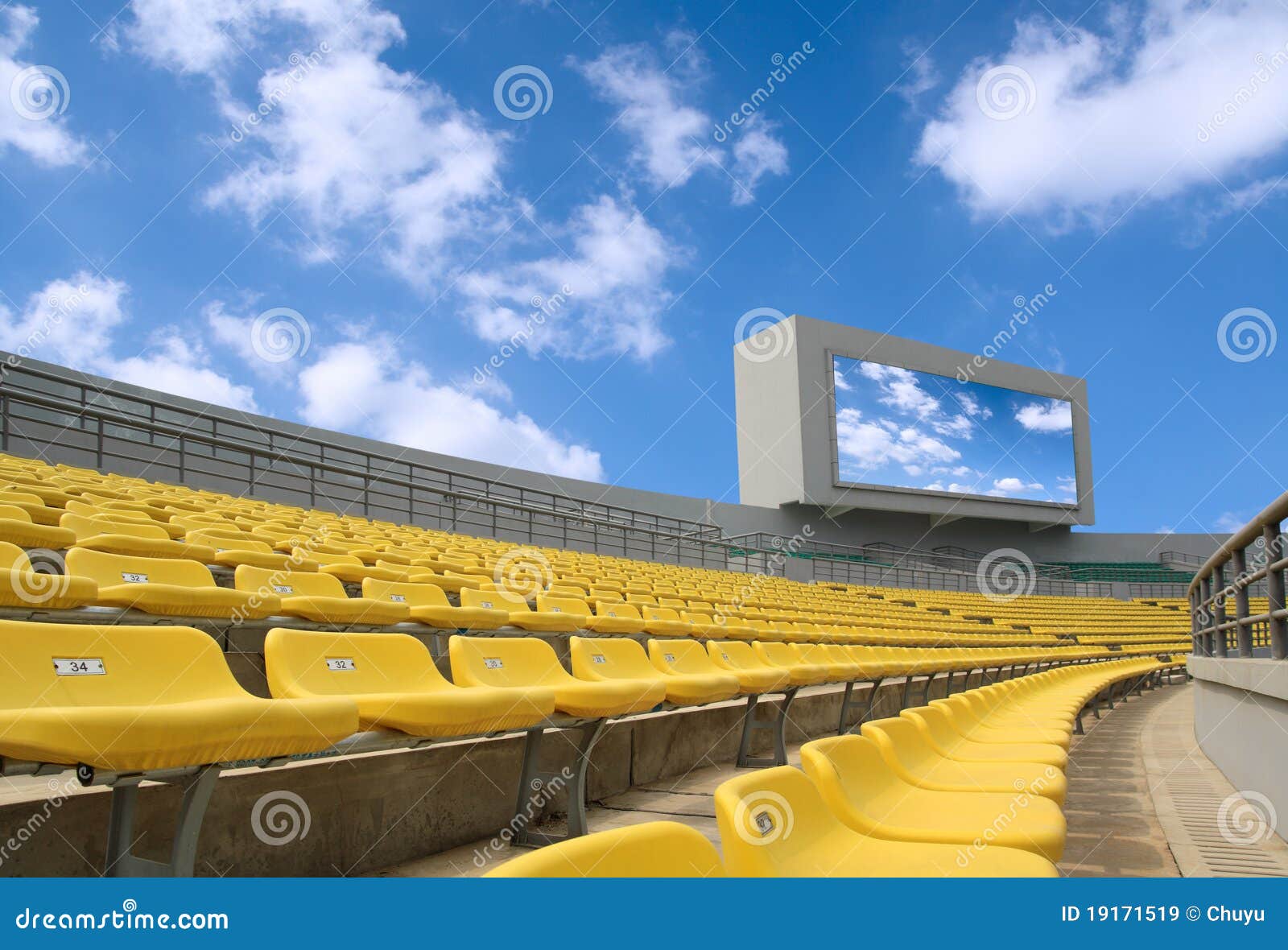 Stadium under the sky stock image. Image of blank, arena - 19171519