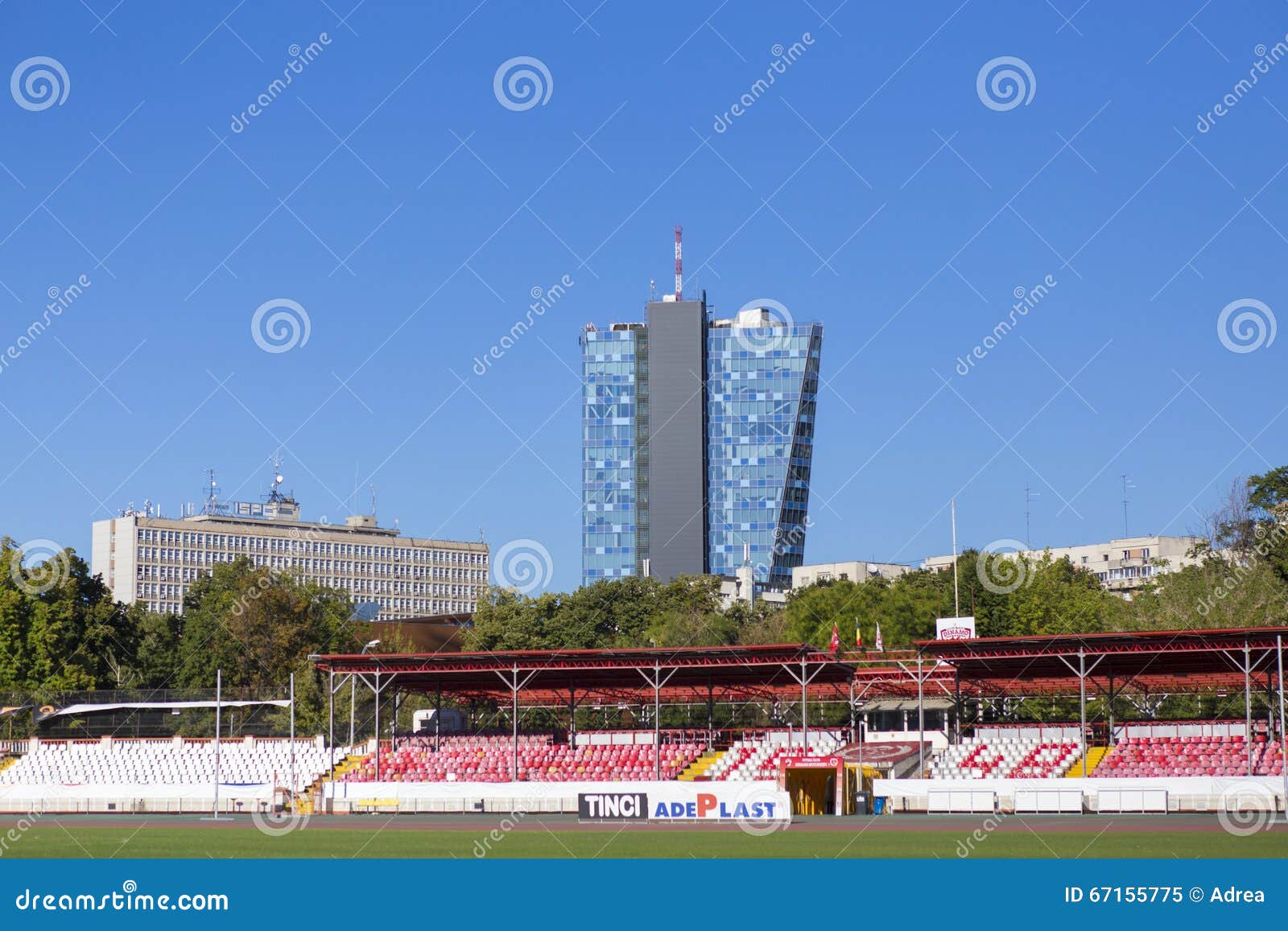 Dinamo Bucuresti Stadium and an Office Building Editorial Image - Image ...