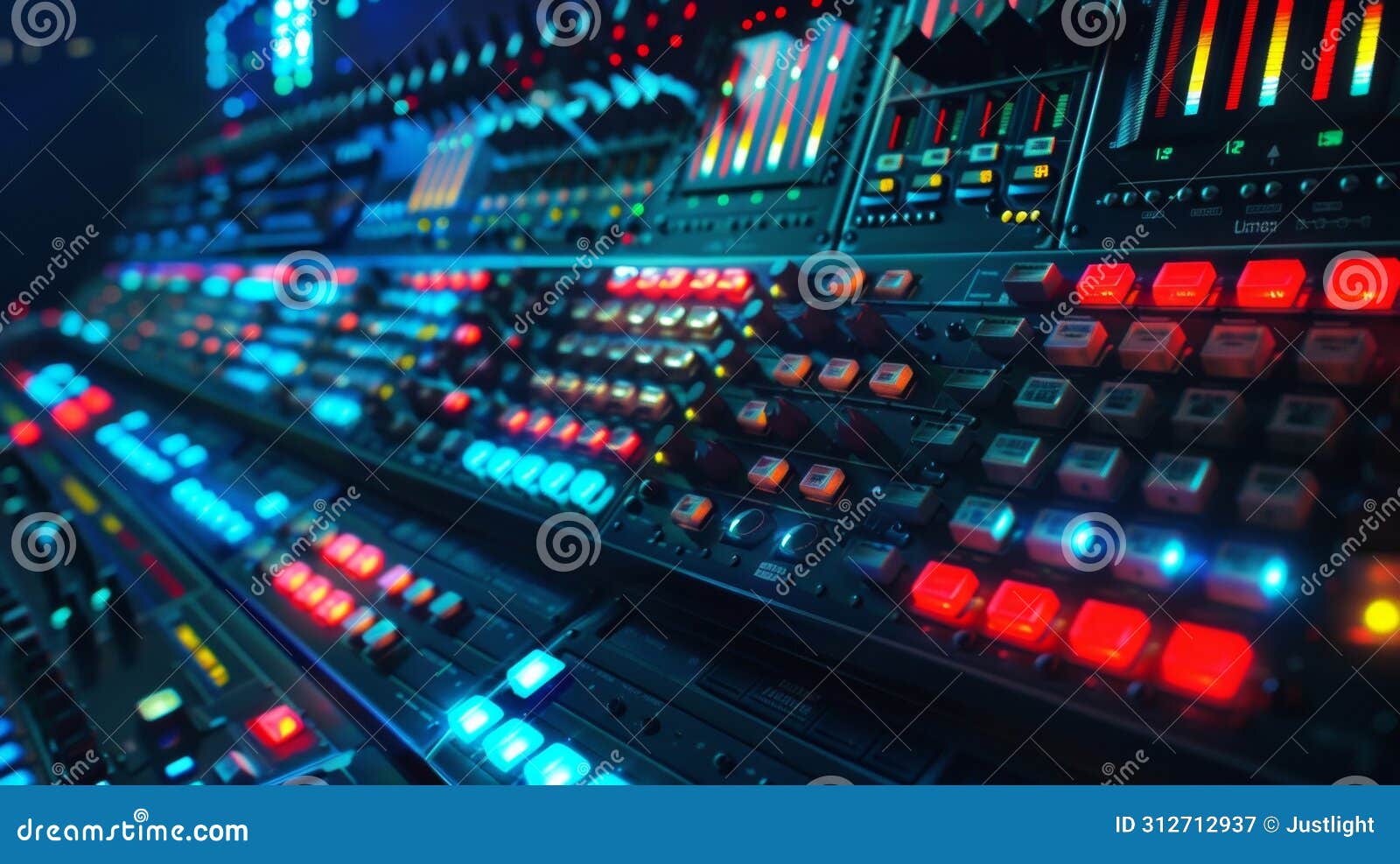 A Stadiums Lighting Control Panel Displaying a Dazzling Array of ...