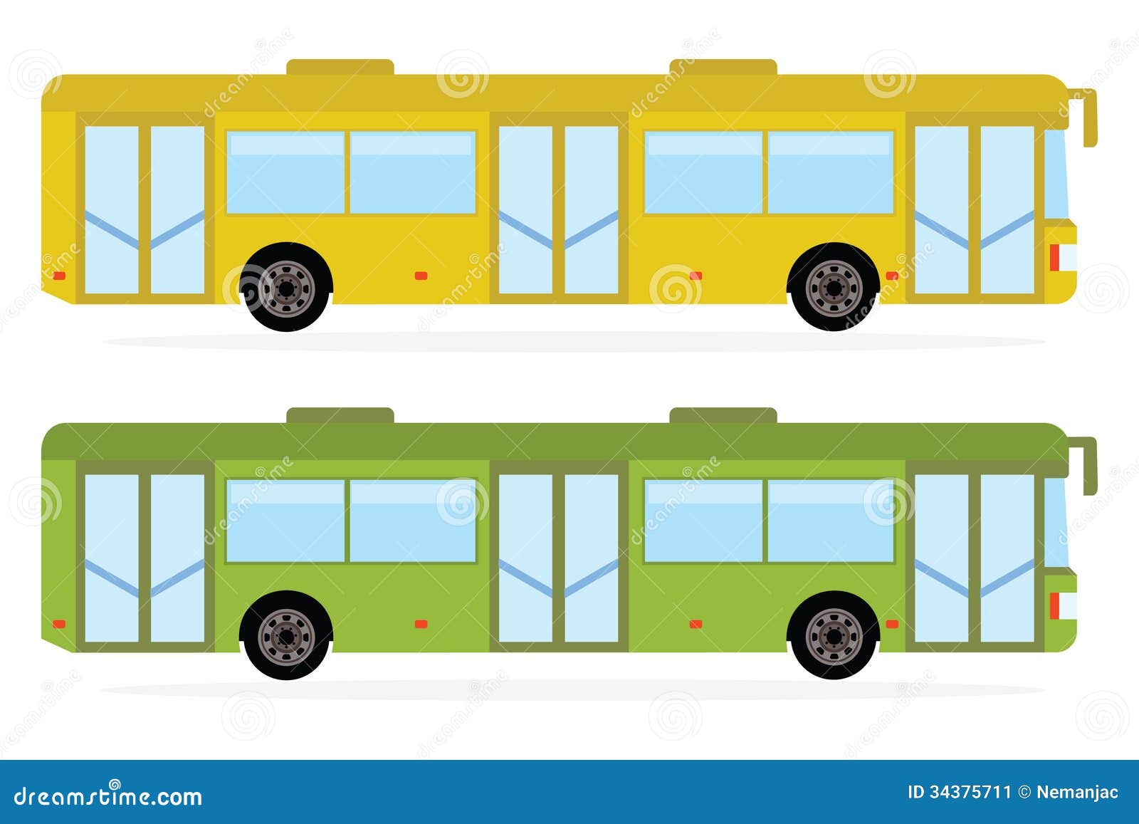 Stadsbuss vektor illustrationer. Illustration av folk - 34375711