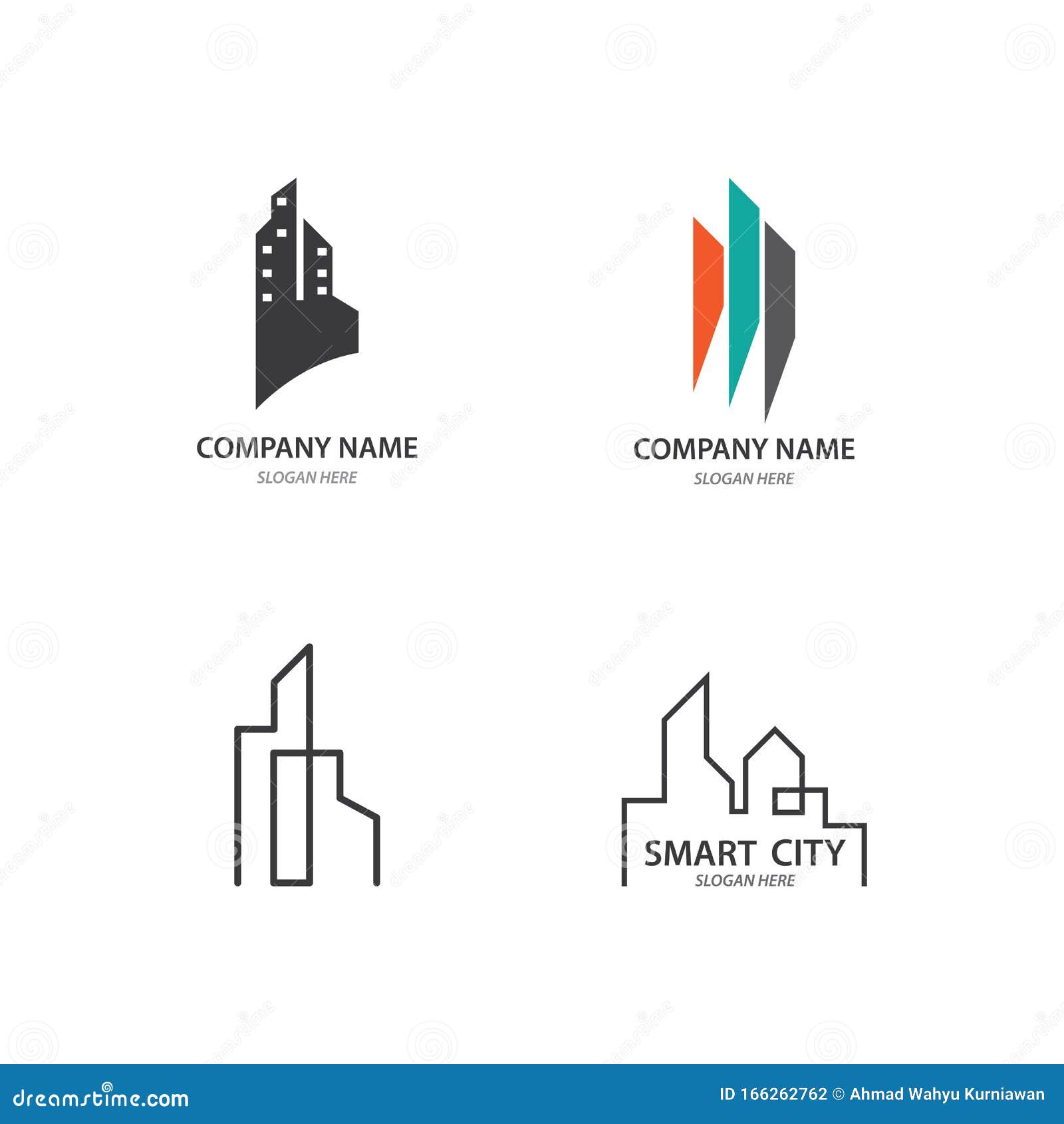 Stadskyline, Symbool Van Het Silhouette Van De Stad Vector Vector ...