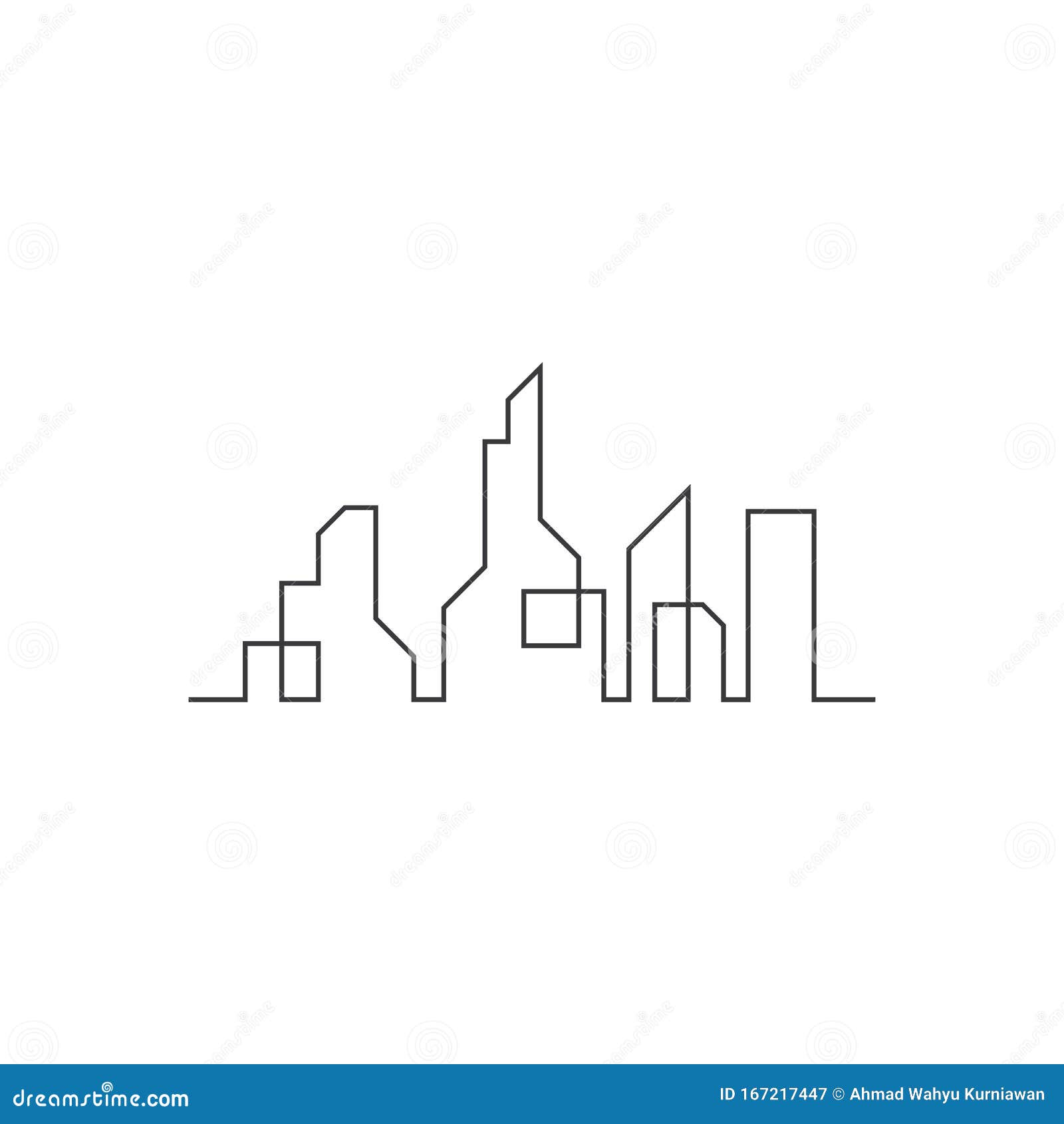 Stadskyline, Symbool Van Het Silhouette Van De Stad Vector Vector ...