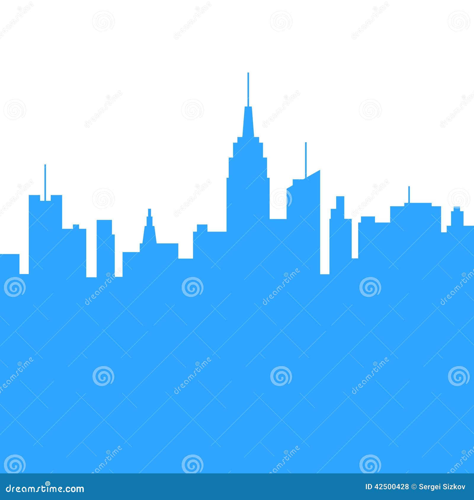 Stadt-Skyline-Schattenbild-Hintergrund Vektor Vektor Abbildung ...