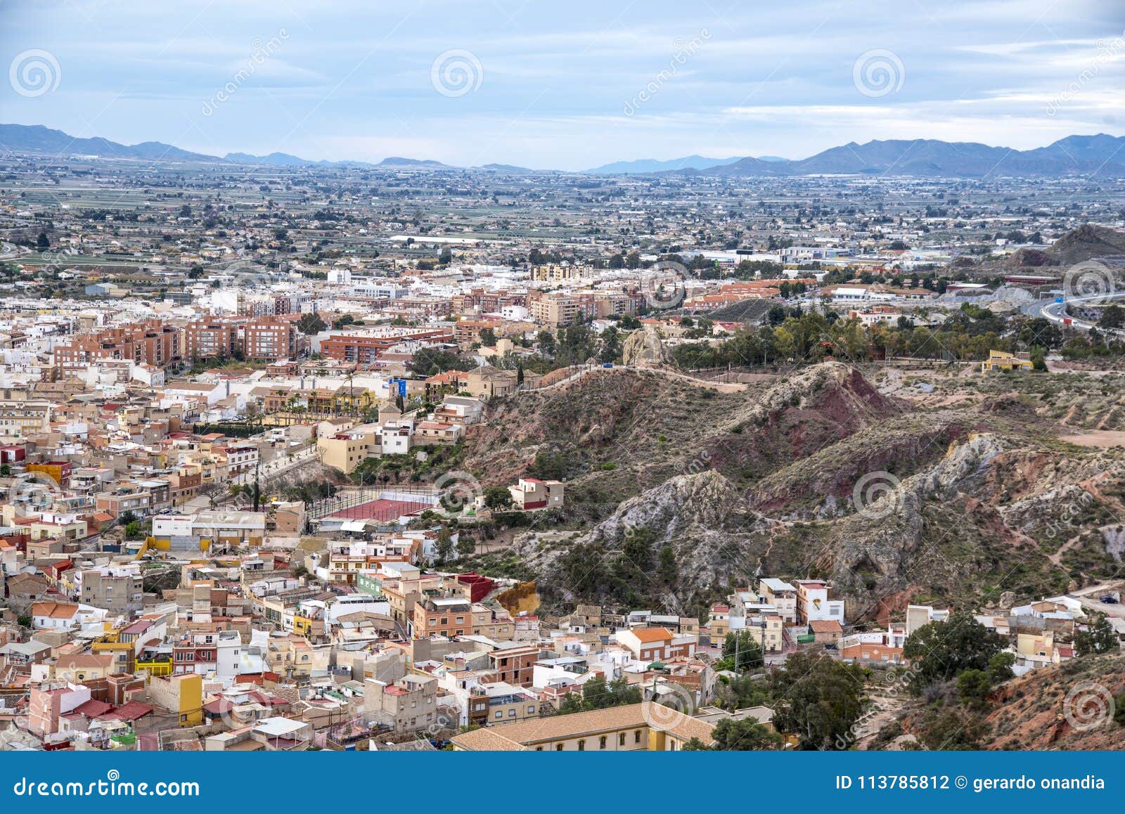 Stadt Von Lorca, Murcia, Spanien Stockfoto - Bild von flach, grün ...
