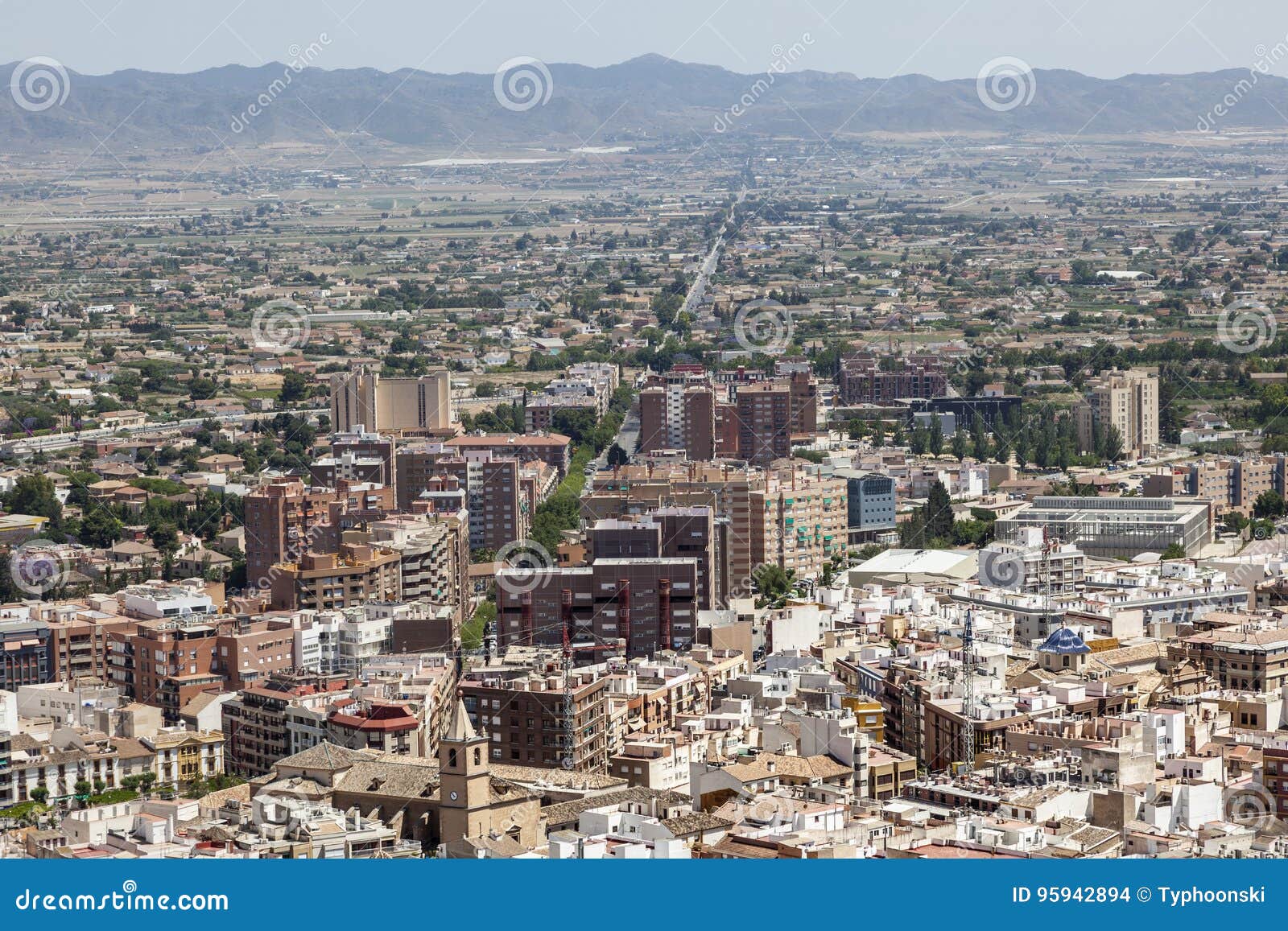Stadt Von Lorca, Provinz Von Murcia, Spanien Stockfoto - Bild von berge ...