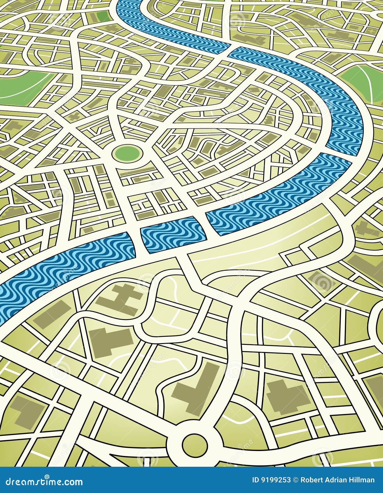 Stadtkarte vektor abbildung. Illustration von karte, verkehr - 9199253