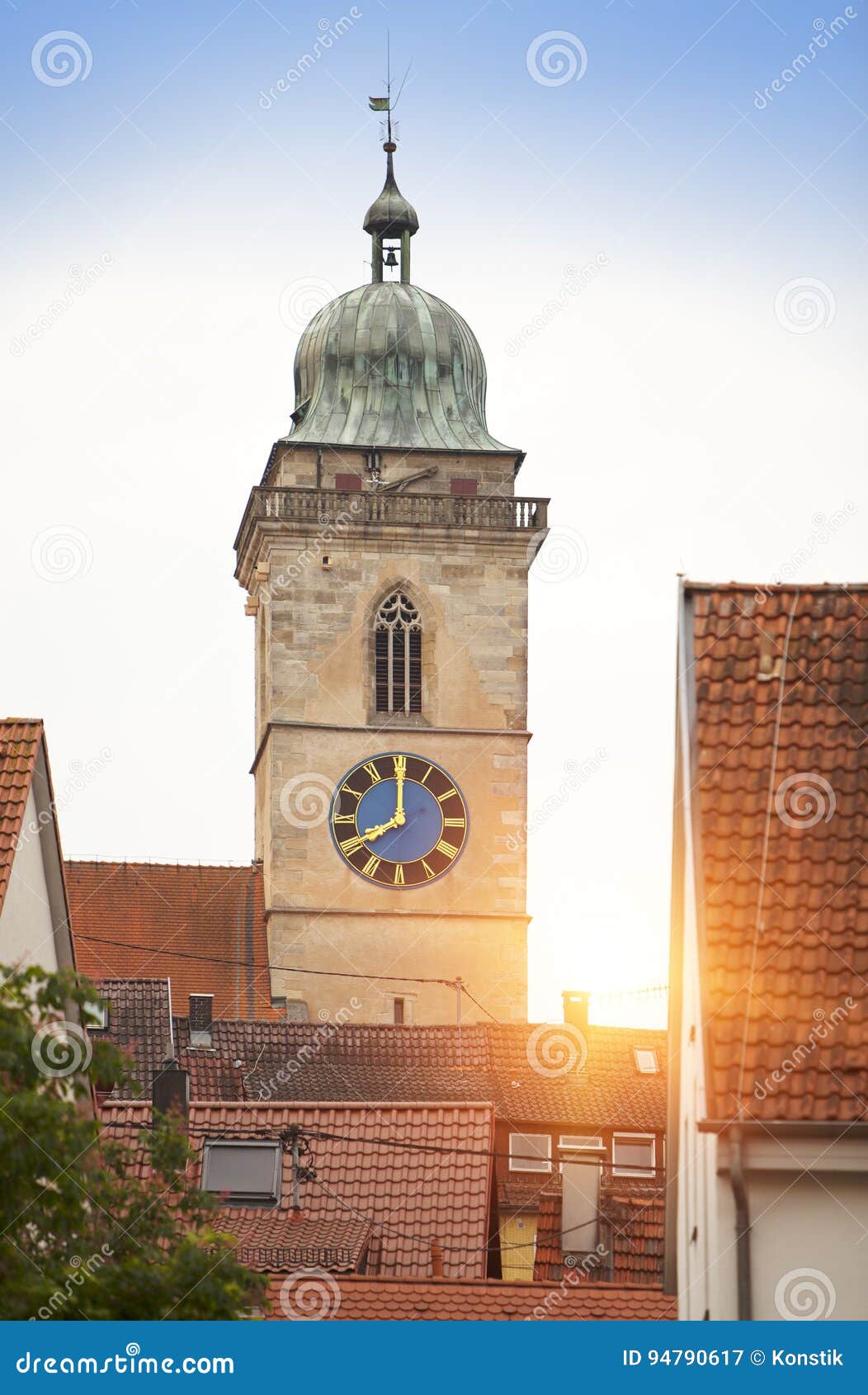 Stadtkirche Sankt Laurentius Church in Nuertingen, Germany Stock Image ...