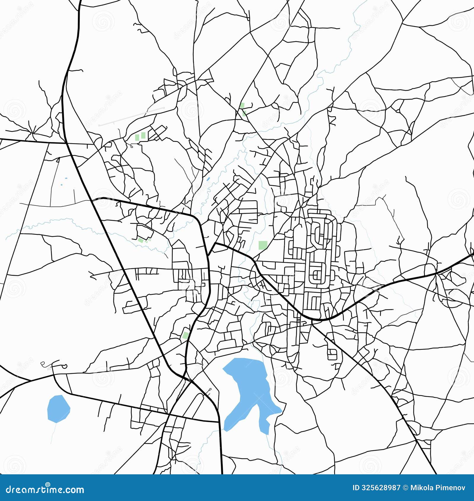 Map of Kasungu city. stock illustration. Illustration of text - 325628987