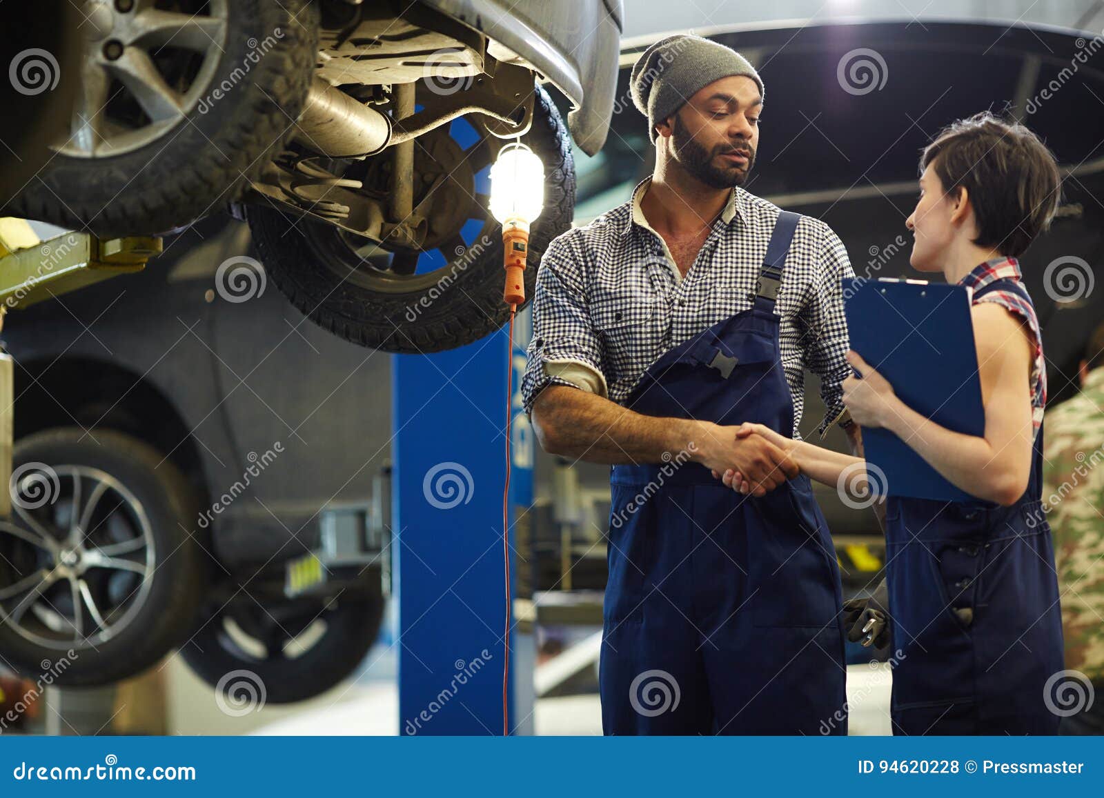 Staff of car service stock photo. Image of garage, troubleshooting ...