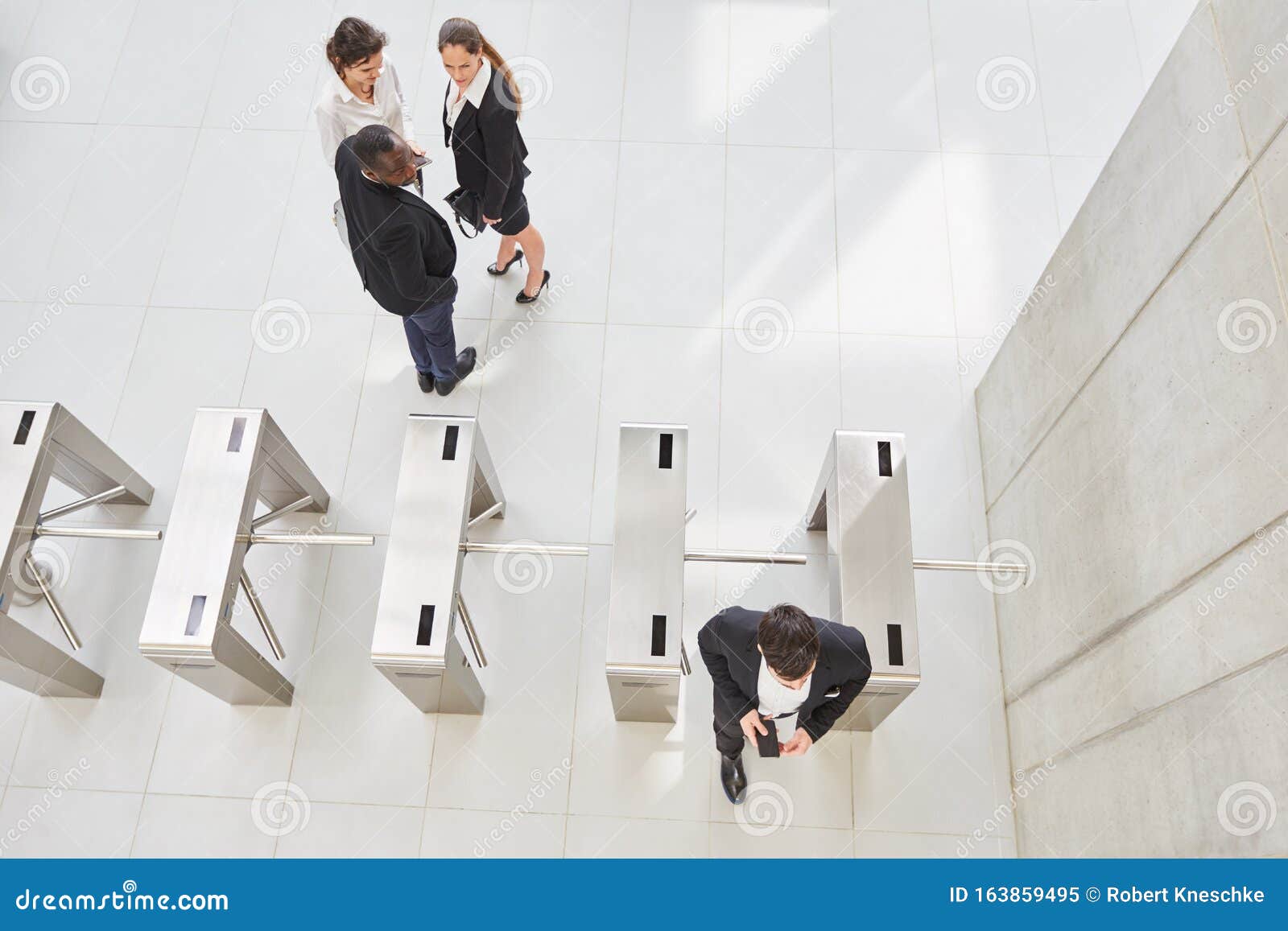 Staff at Check in As Access Control Stock Image - Image of employee ...