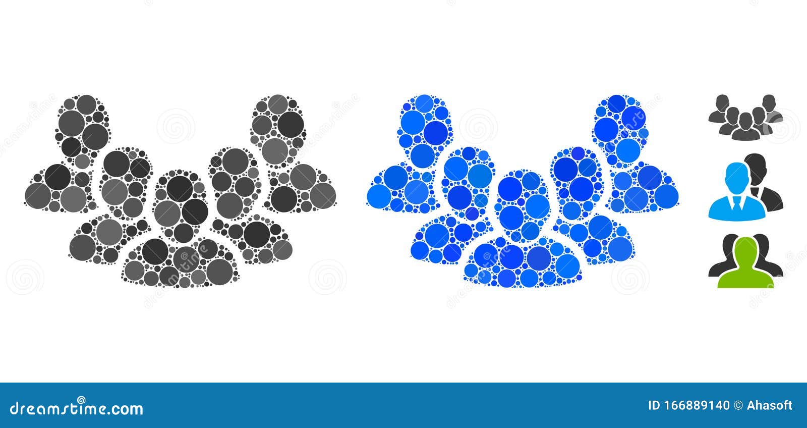 Staff Composition Icon of Round Dots Stock Vector - Illustration of ...