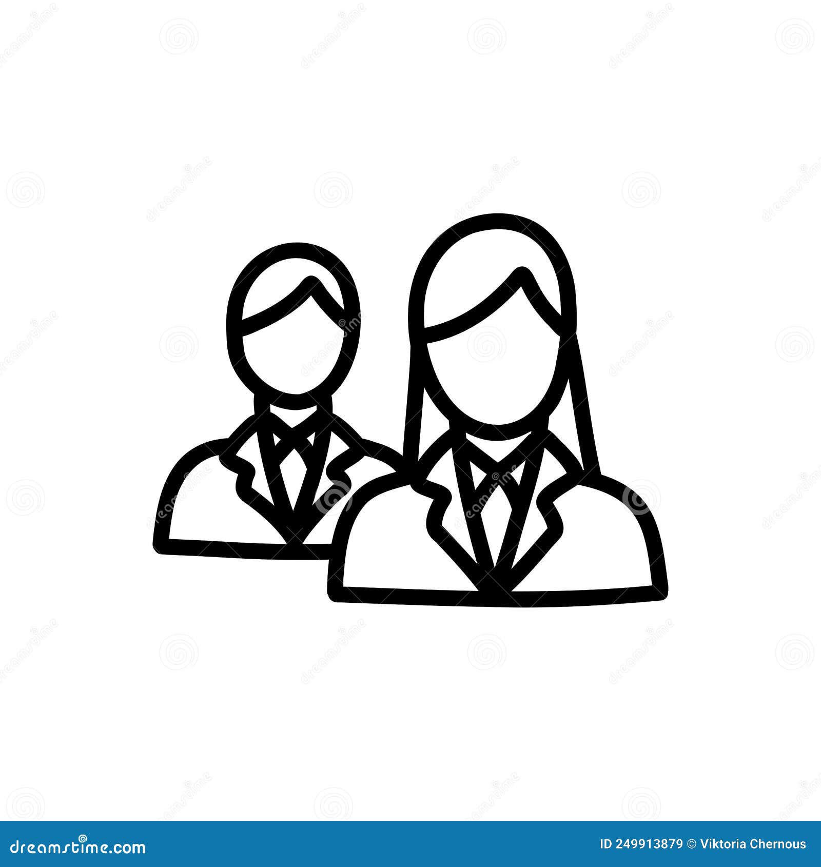 Staff Doodle Icon, Vector Color Line Illustration Stock Vector ...