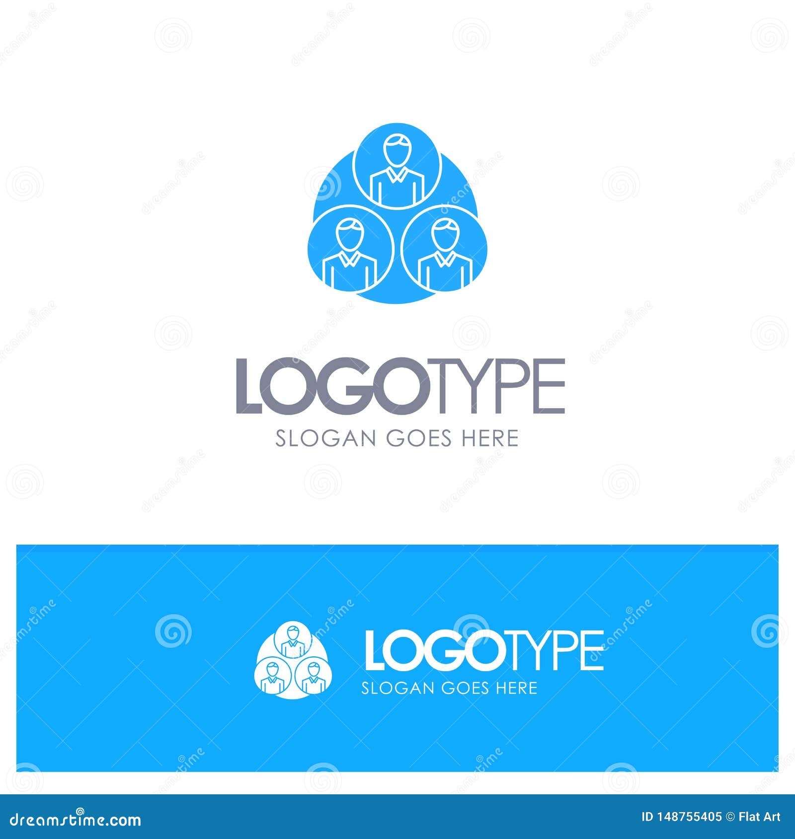 Staff, Gang, Clone, Circle Blue Solid Logo with Place for Tagline Stock ...