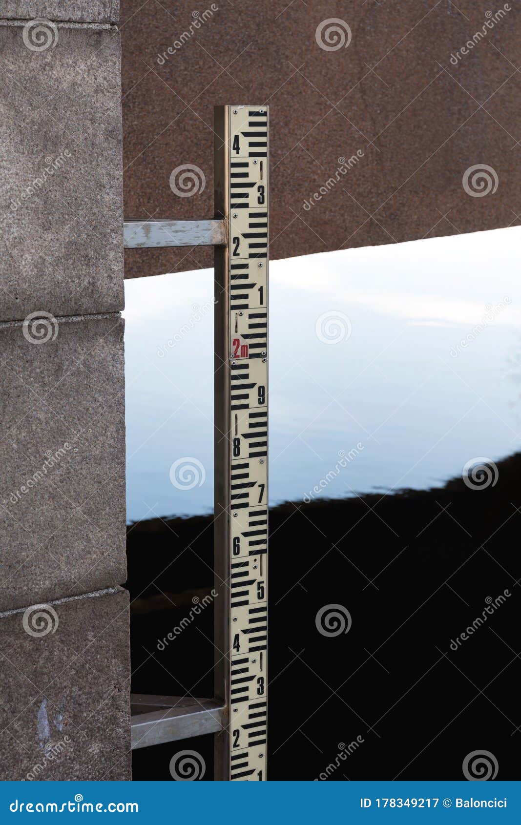 Staff Gauge Level stock image. Image of levelling, stick - 178349217