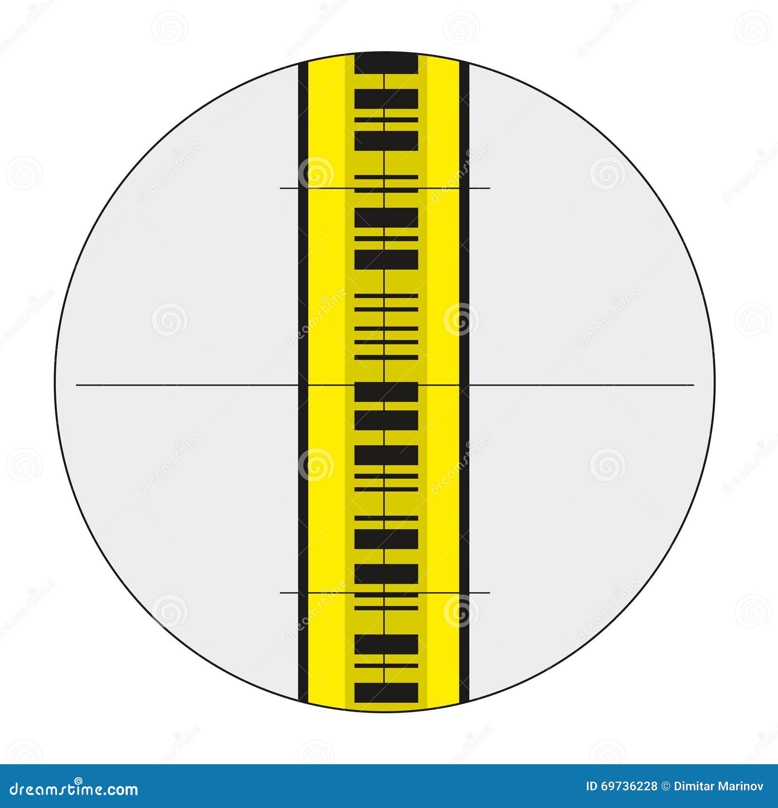 Staff gauge stock vector. Illustration of easel, leveling - 69736228