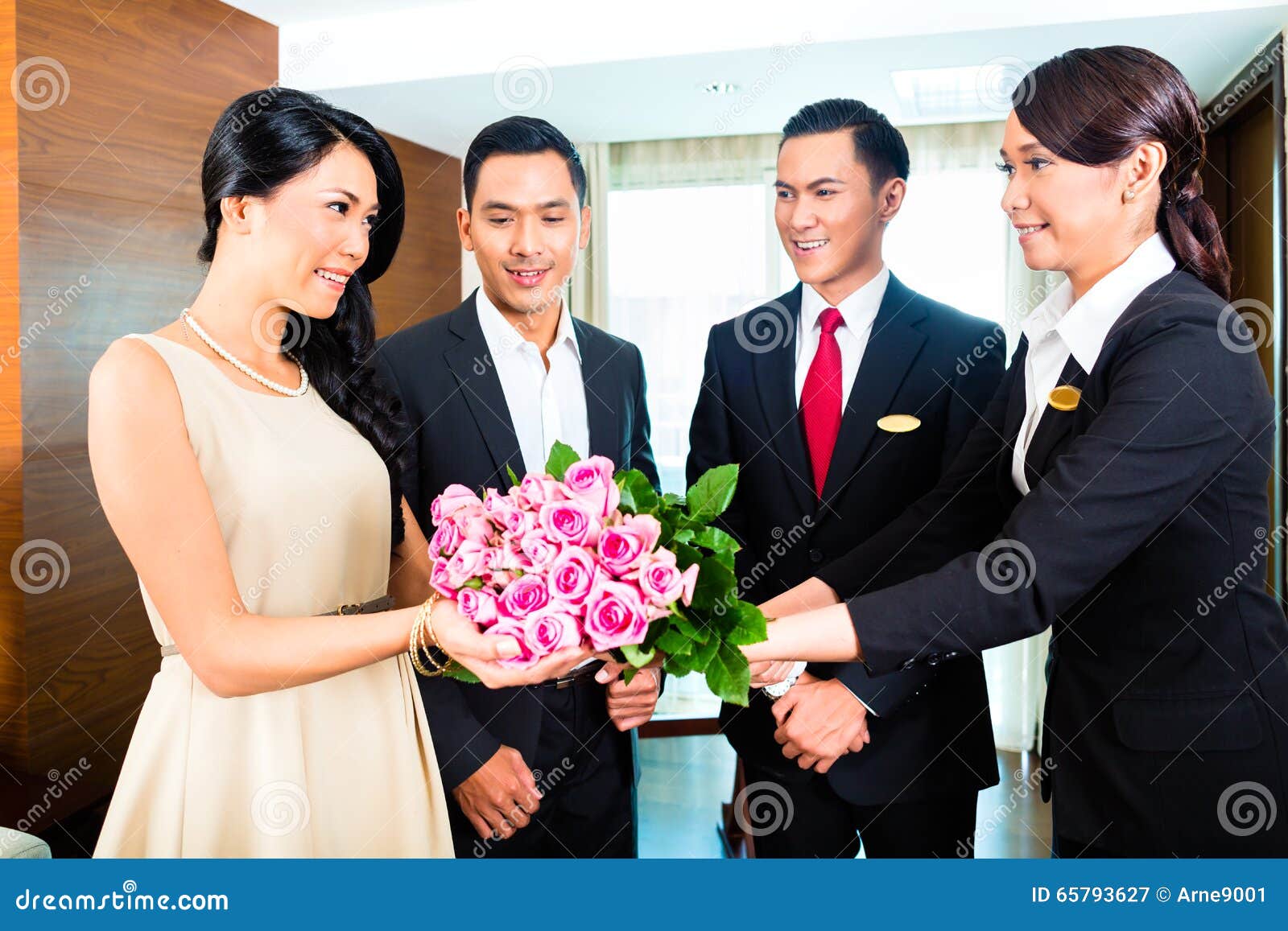 Staff Greeting Guests in Hotel Stock Image - Image of arriving, elegant ...