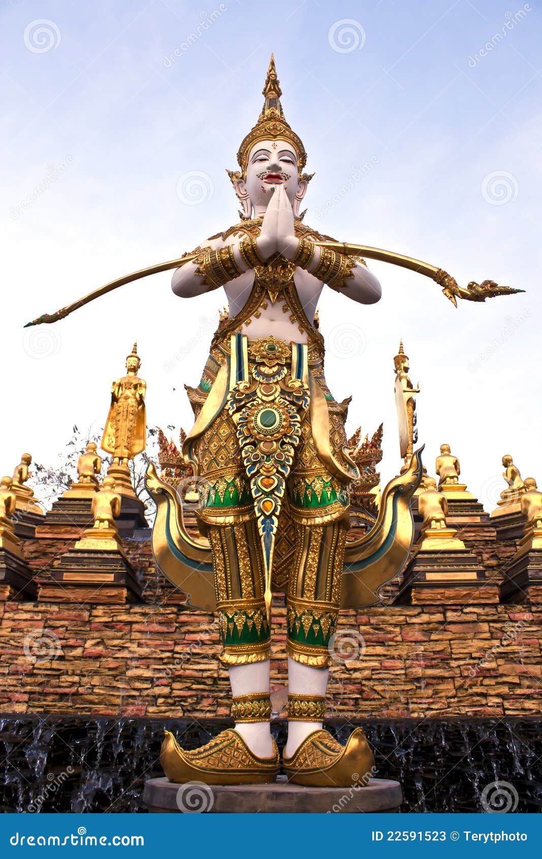 Staff Guardian Statue at the Temple Stock Image - Image of giant ...