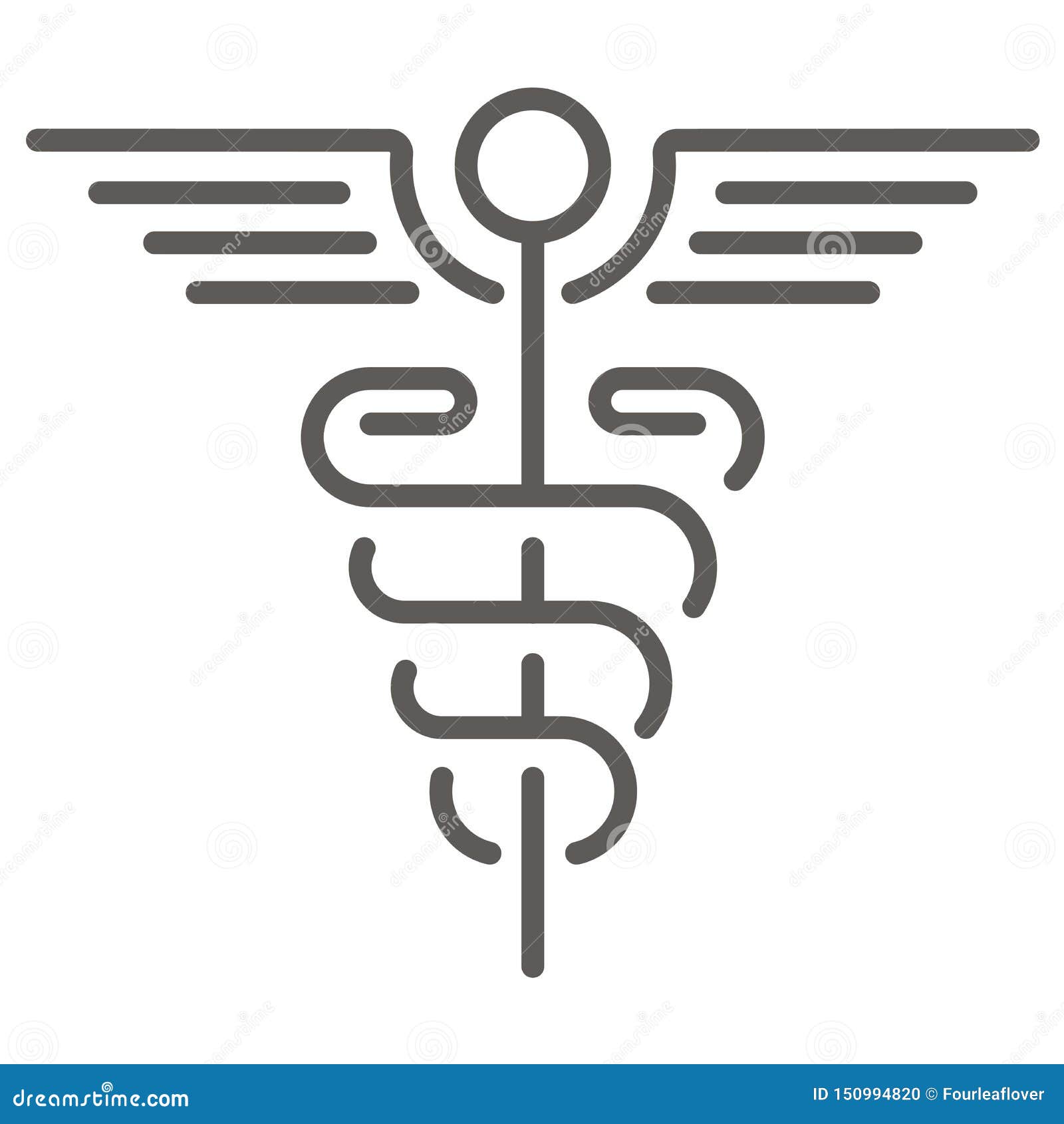 The staff of hermes stock vector. Illustration of logotype - 150994820