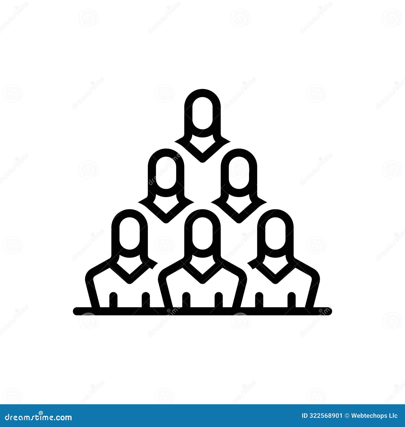 Black Line Icon for Staff, Employee and Client Stock Vector ...