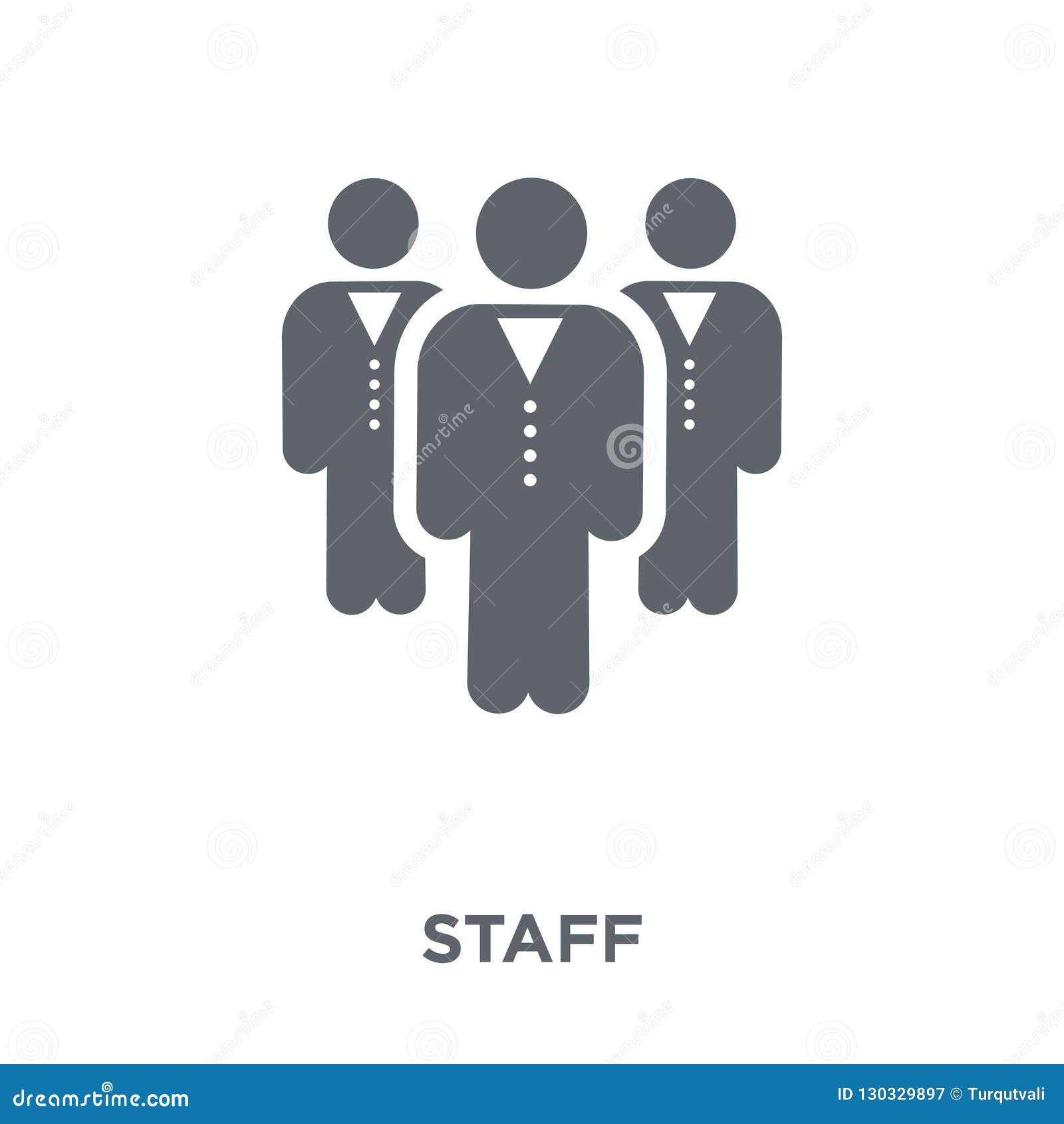 Staff Icon from Human Resources Collection. Stock Vector - Illustration ...