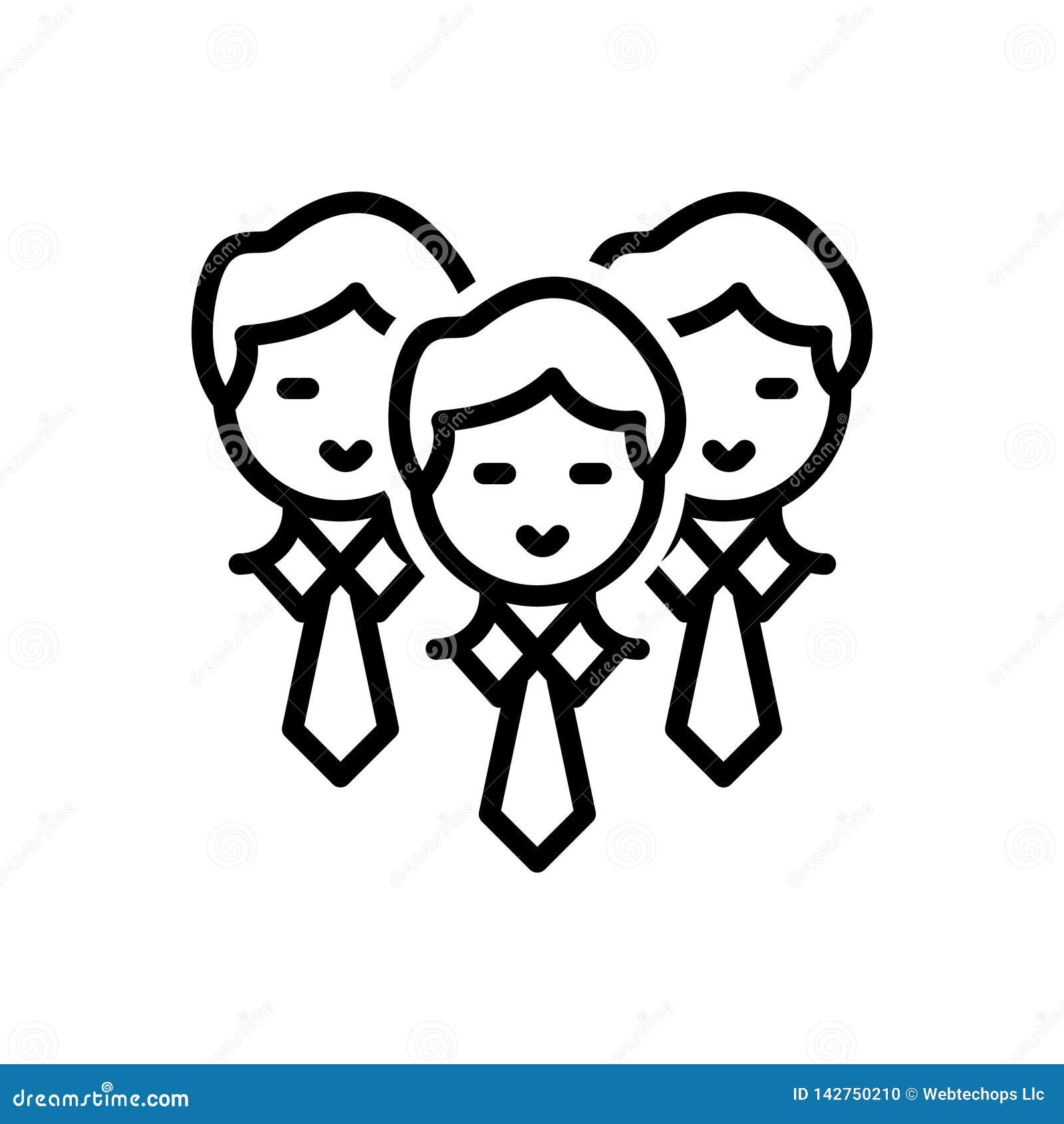 Black Line Icon for Staff,, People and Worker Stock Vector ...
