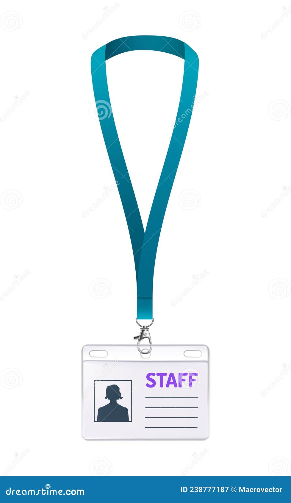 Staff Admission Badge Pass Card Or Identification ID Card Royalty-Free ...
