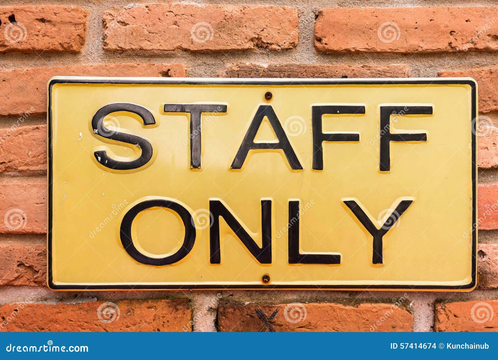 Staff only on License Plate Stock Photo - Image of plate ...