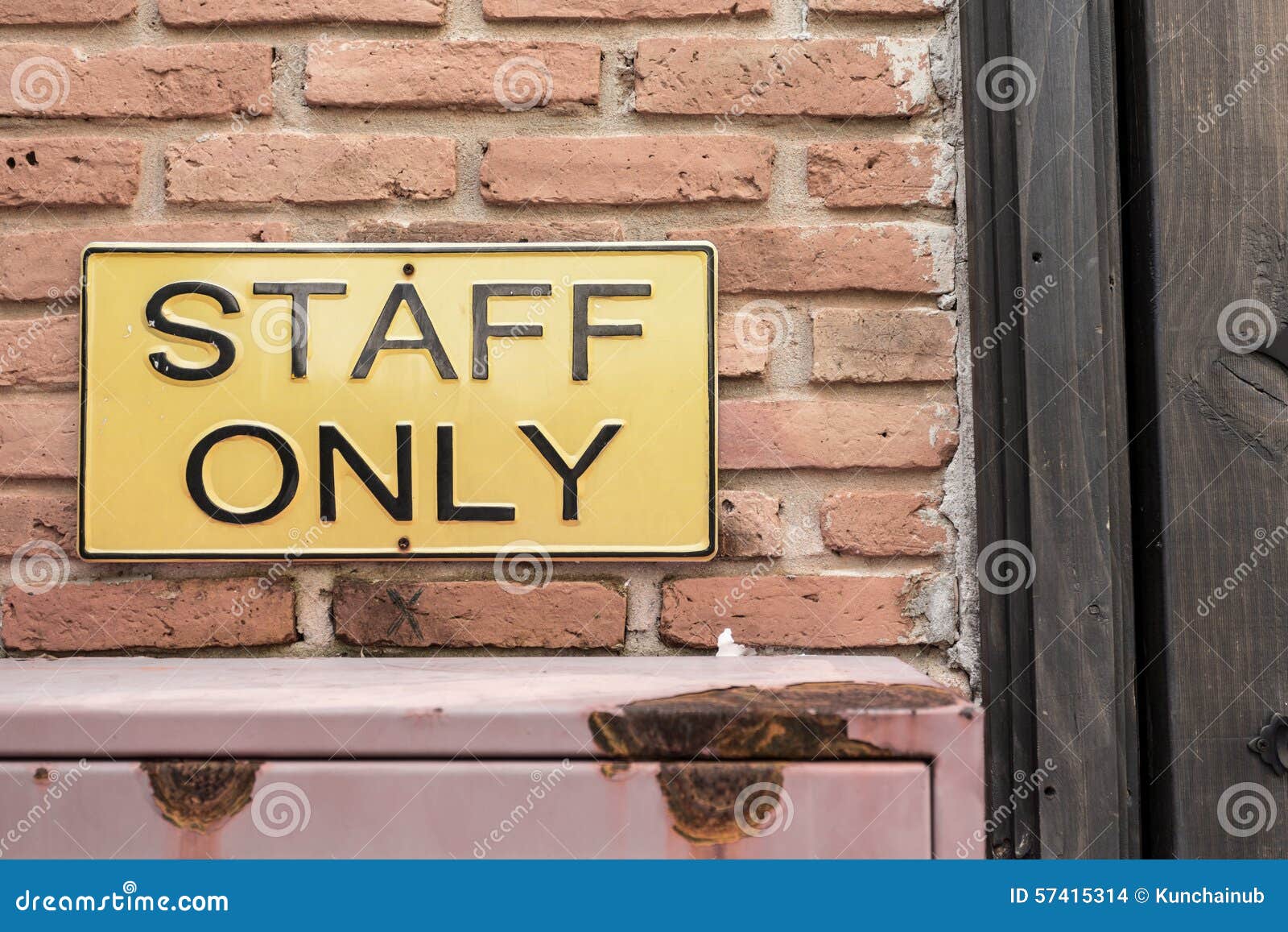 Staff only on License Plate Stock Photo - Image of license, number ...