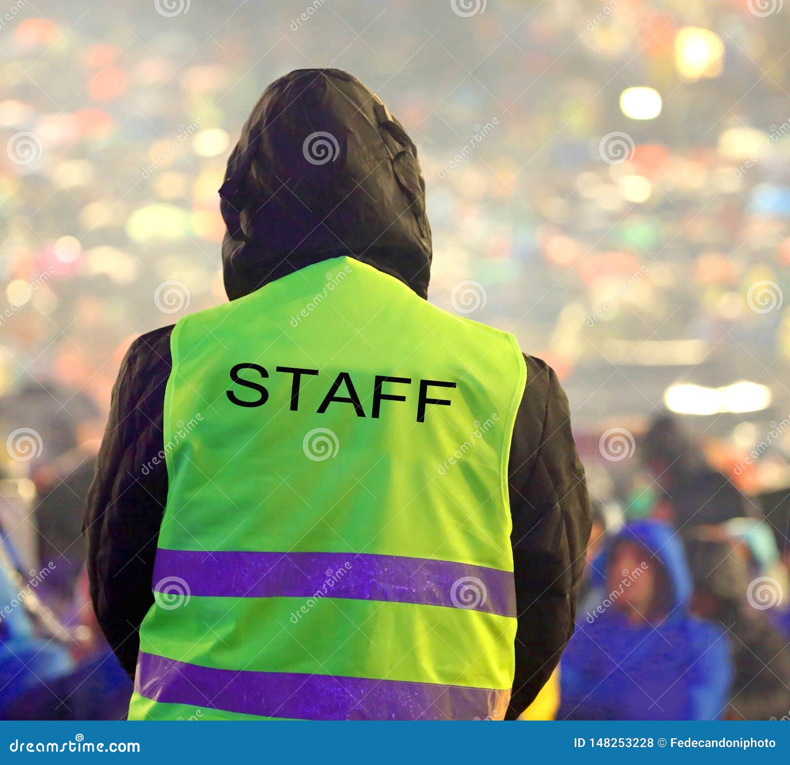 Staff Man with Yello Jacket Stock Photo - Image of occurrence, show ...