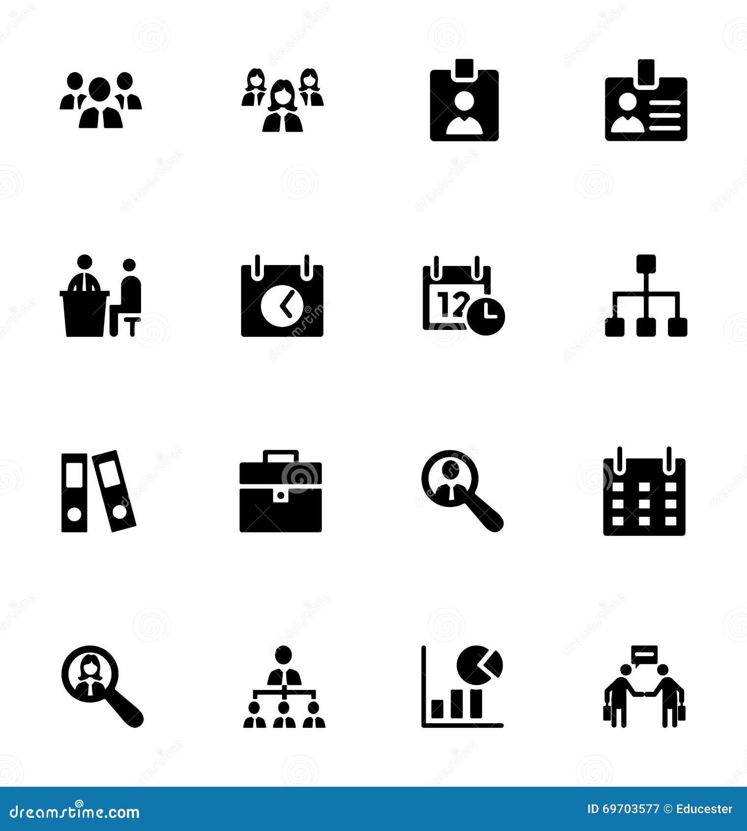 Staff Management Vector Icons 1 Stock Illustration - Illustration of ...