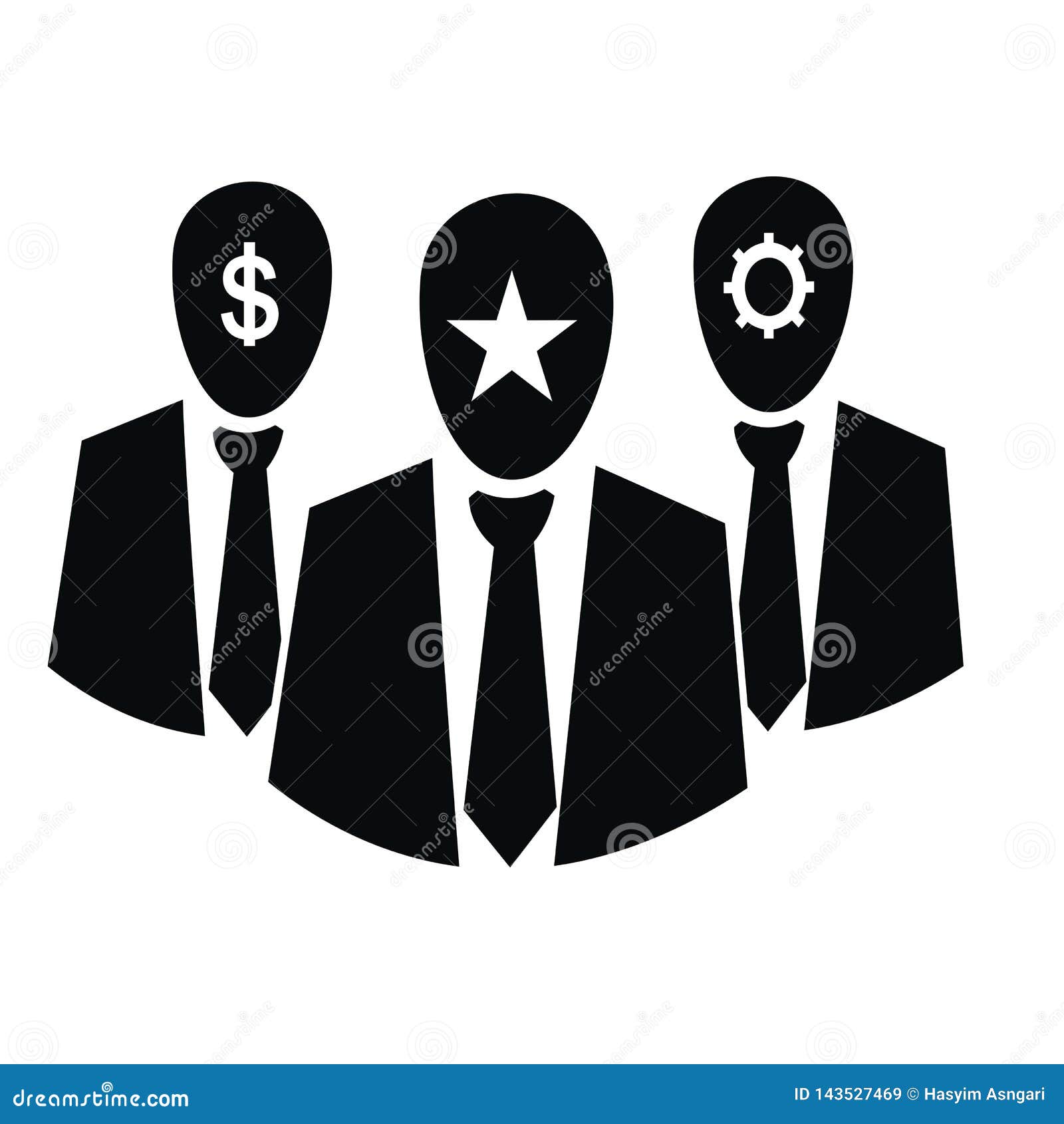 Staff Manager Flat Icon Vector Stock Illustration - Illustration of ...