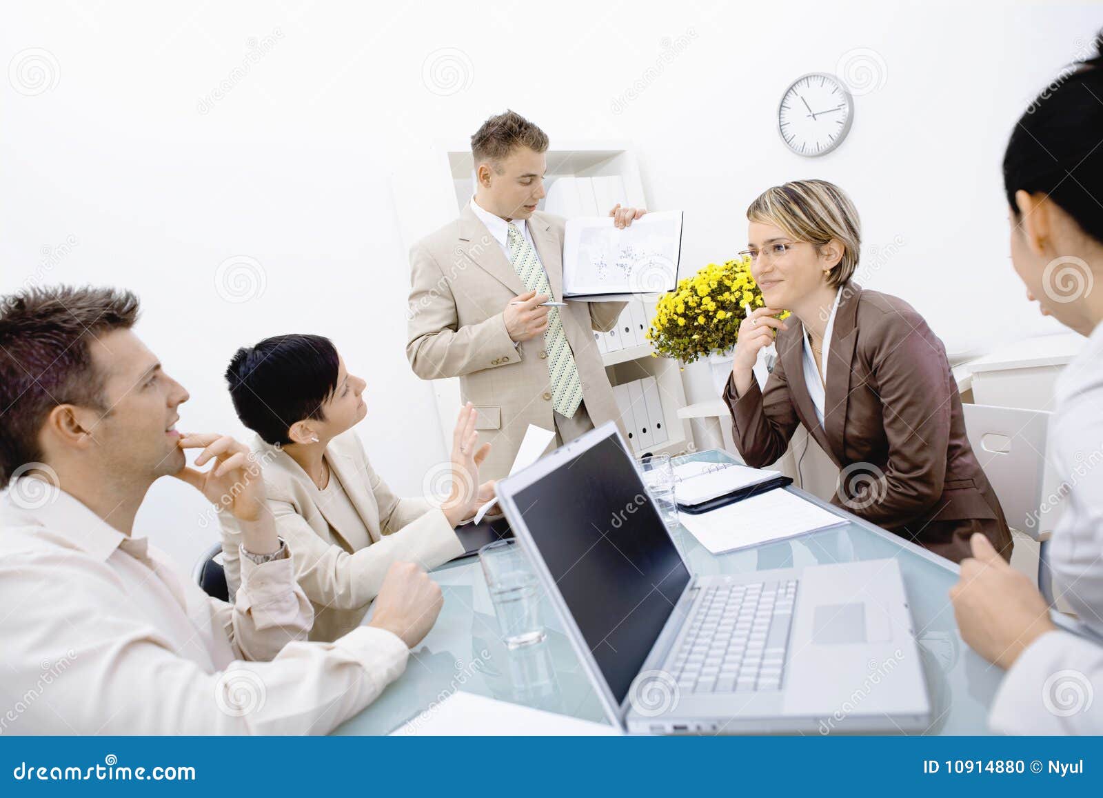 Staff meeting at office stock photo. Image of expression - 10914880