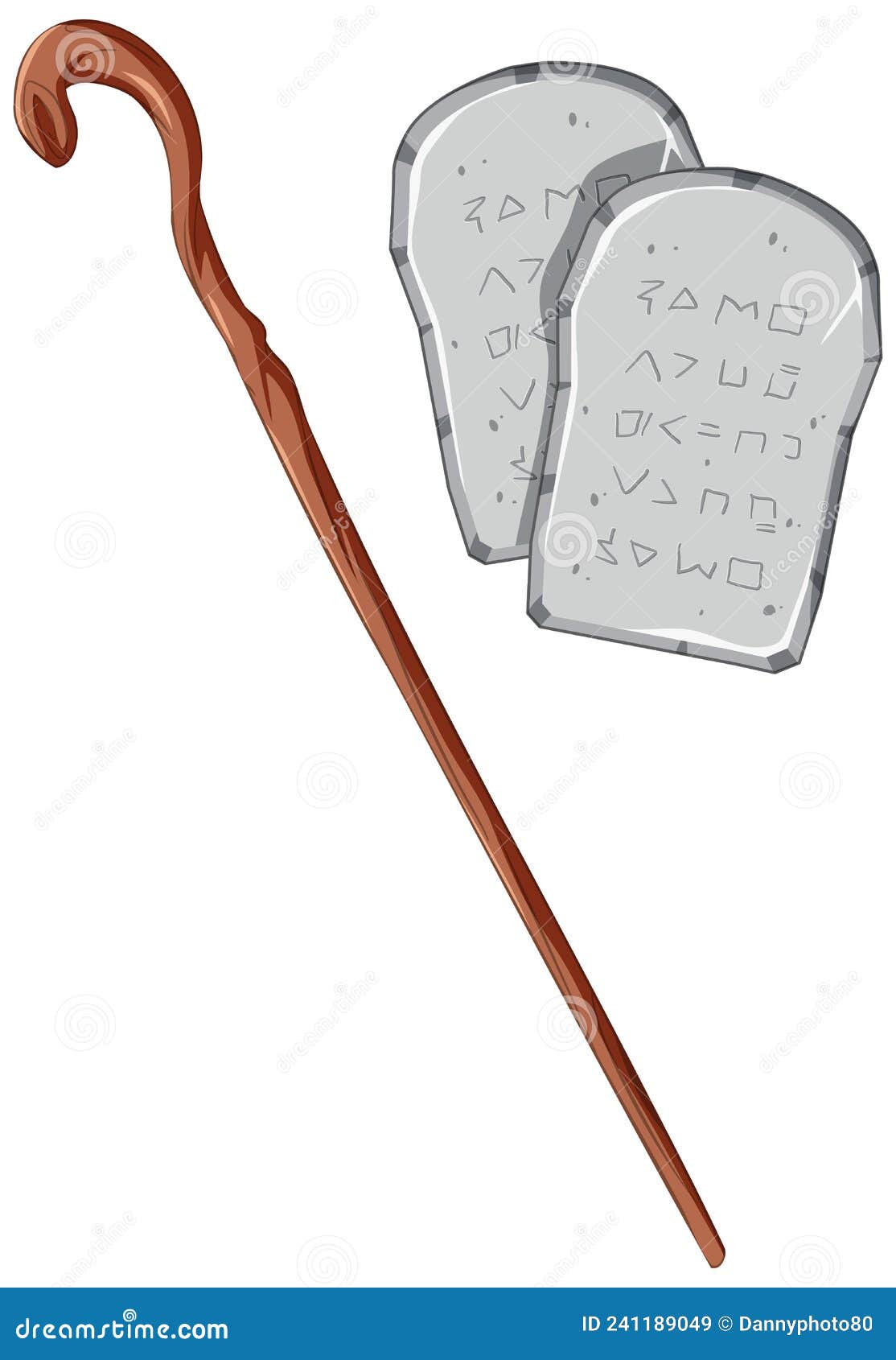 Moses With The Staff Vector Drawing 183781019