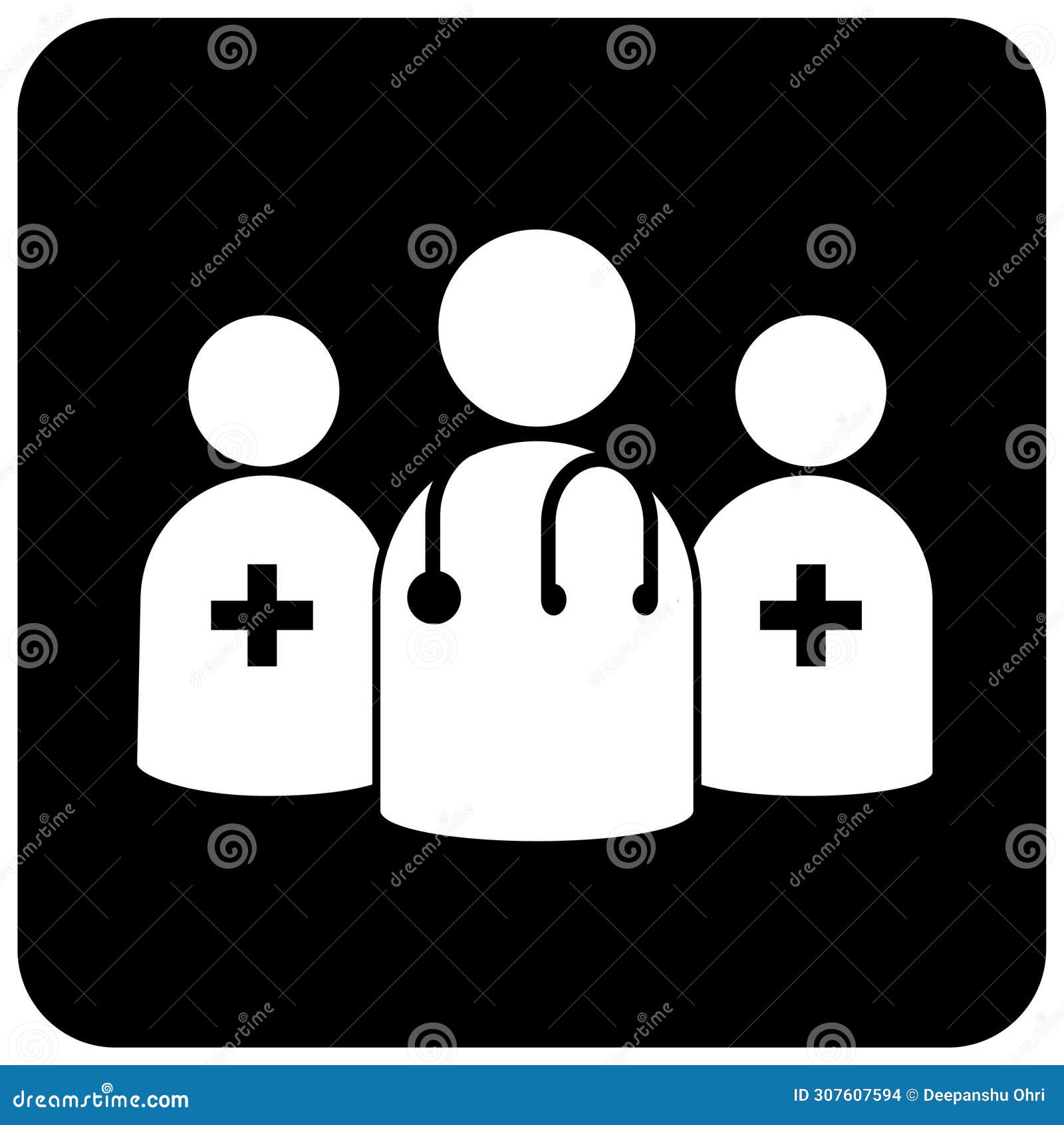 Staff only. Icon for Hospitals or Medical Industry. Stock Vector ...