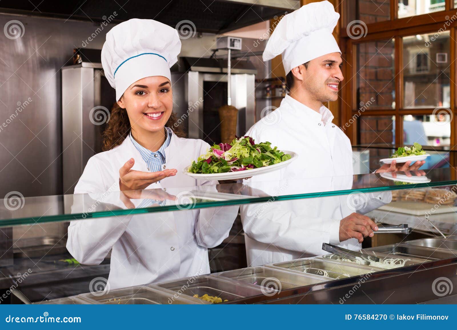 Staff Posing at Kebab Counter Stock Photo - Image of meat, arab: 76584270
