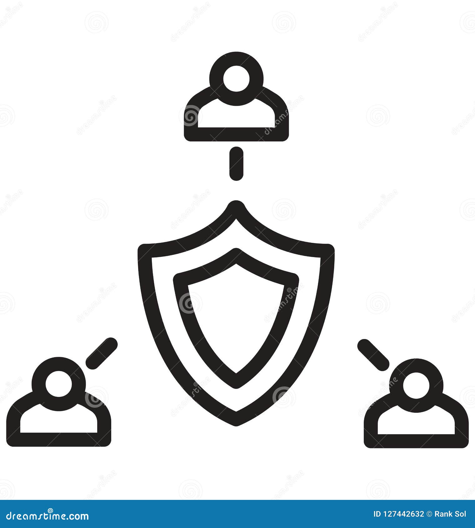 Staff, Protection Line Isolated Vector Icon Can Be Easily Modified and ...